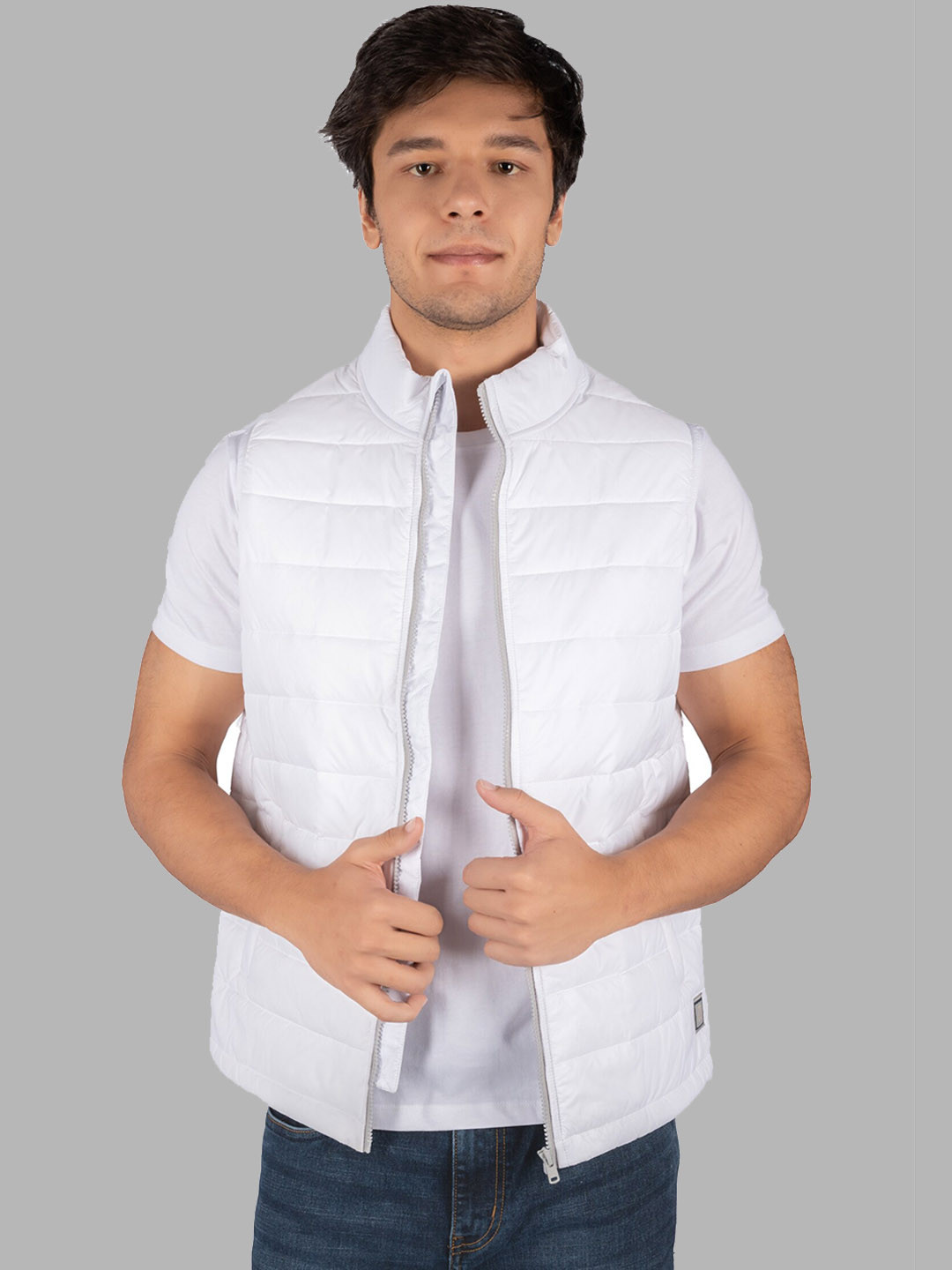 Buy TIM PARIS Mock Collar Windcheater Puffer Jacket - Jackets for Men ...