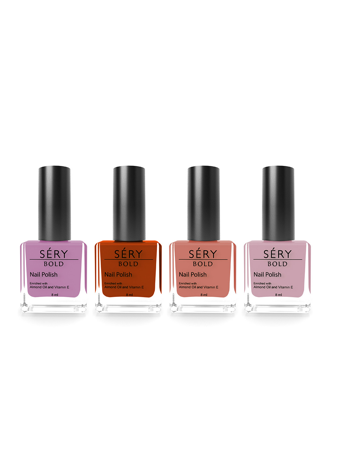 Buy SERY Set Of 4 Bold Quick Dry Long Lasting High Shine Nail Polish ...