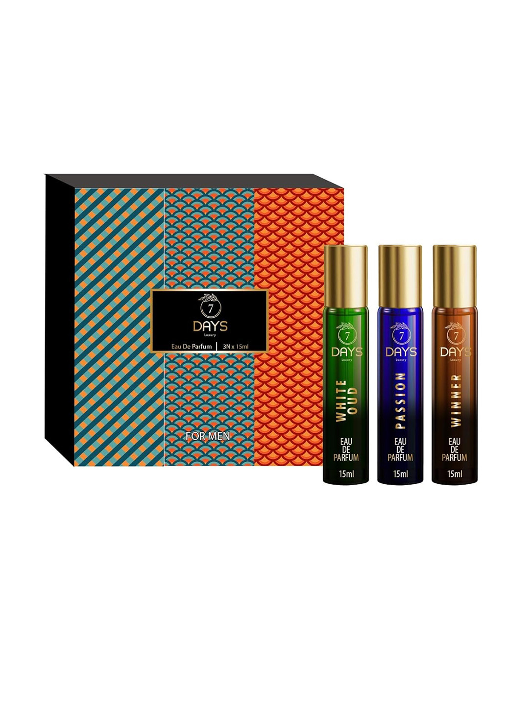 Buy 7 DAYS Luxury Set Of 3 White Oud Passion Winner Eau De Parfum ...