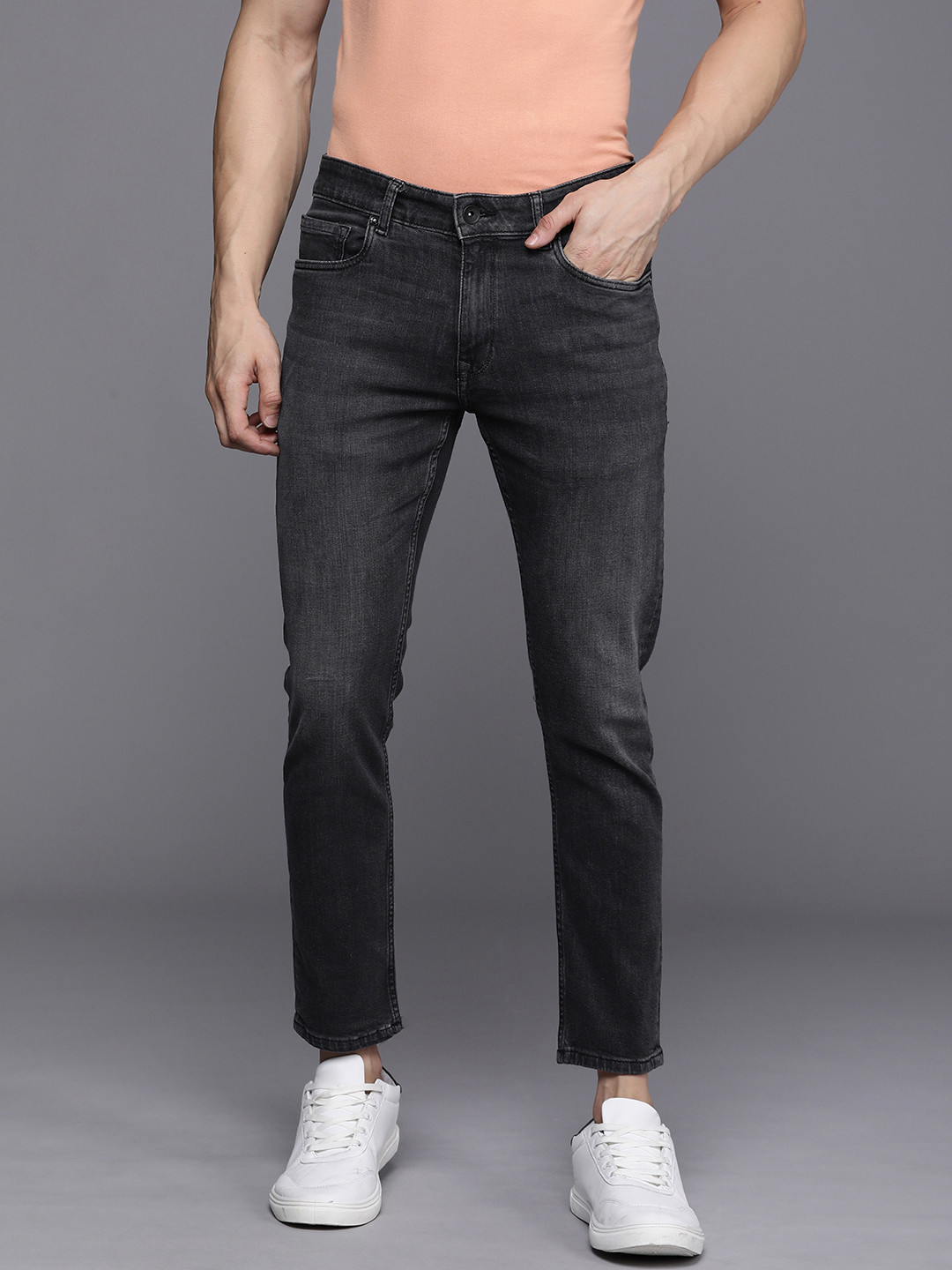 Buy Louis Philippe Jeans Men Smart Skinny Fit Mid Rise Light Fade ...