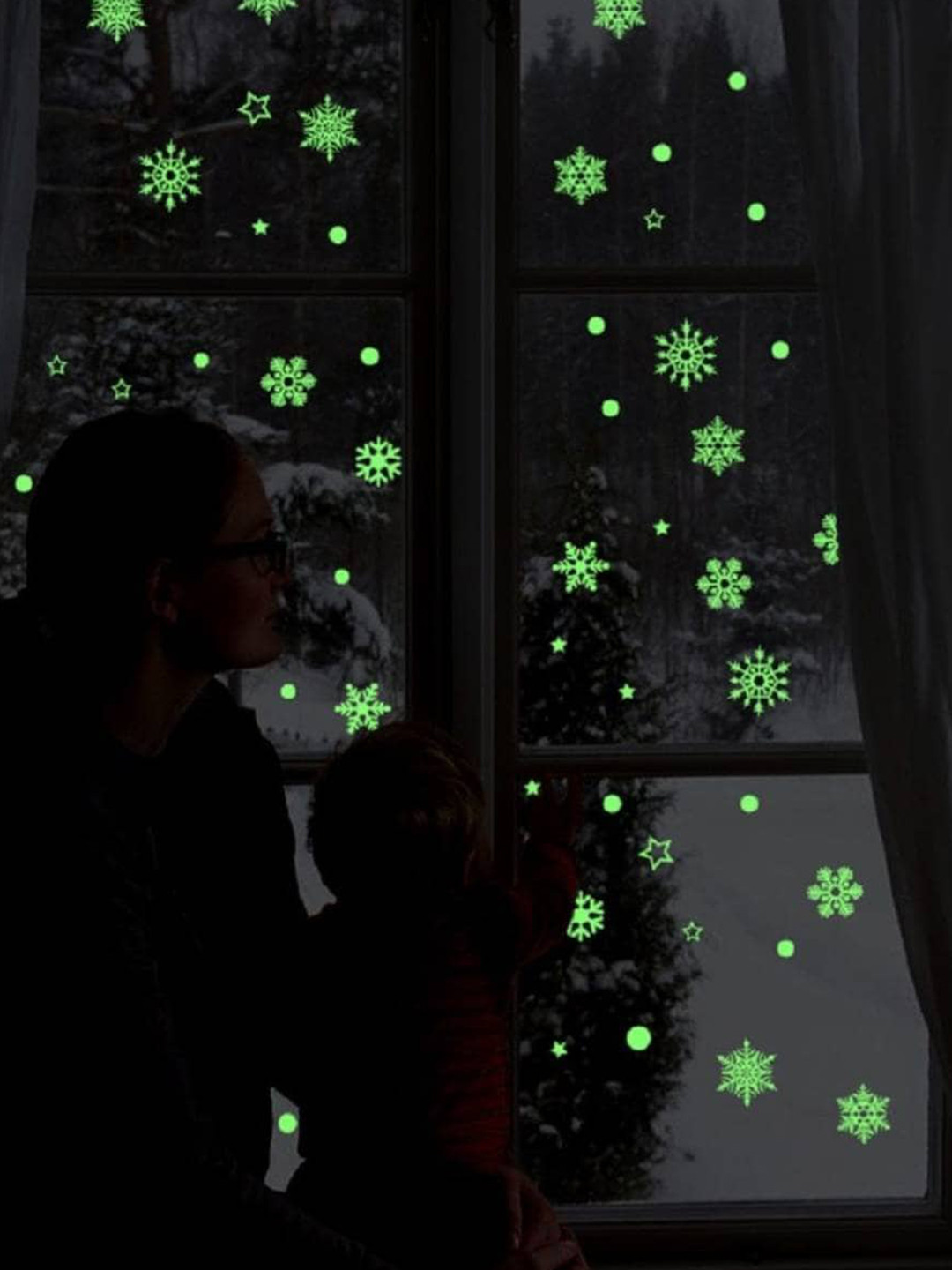 Buy Jaamso Royals Green Radium Star Glow In Dark Wall Sticker - Decals ...