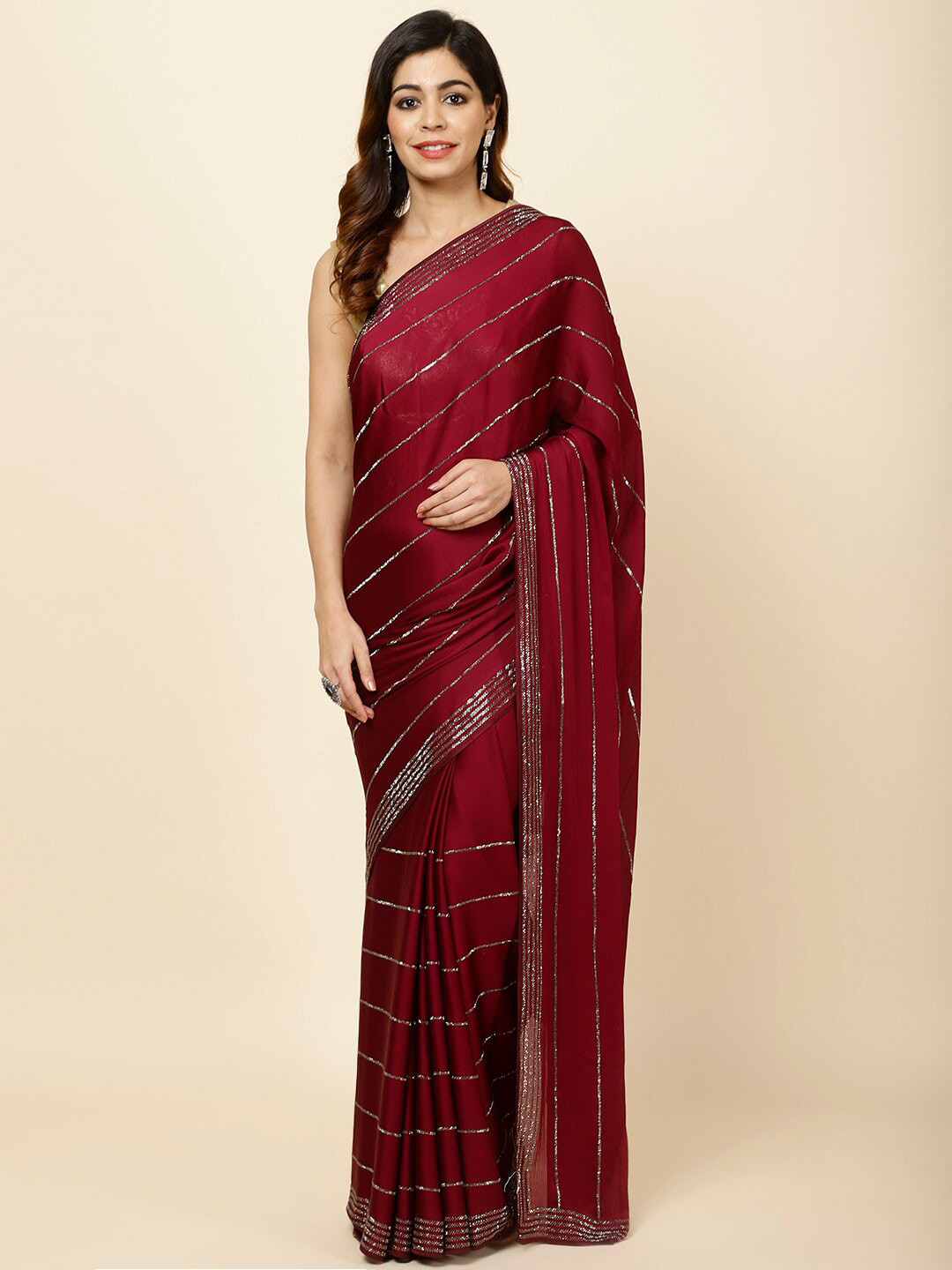 Buy Meena Bazaar Embellished Chiffon Saree - Sarees for Women 25828434 ...