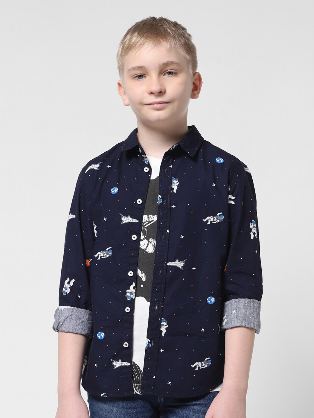 Buy Jack & Jones Junior Boys Conversational Printed Casual Pure Cotton ...