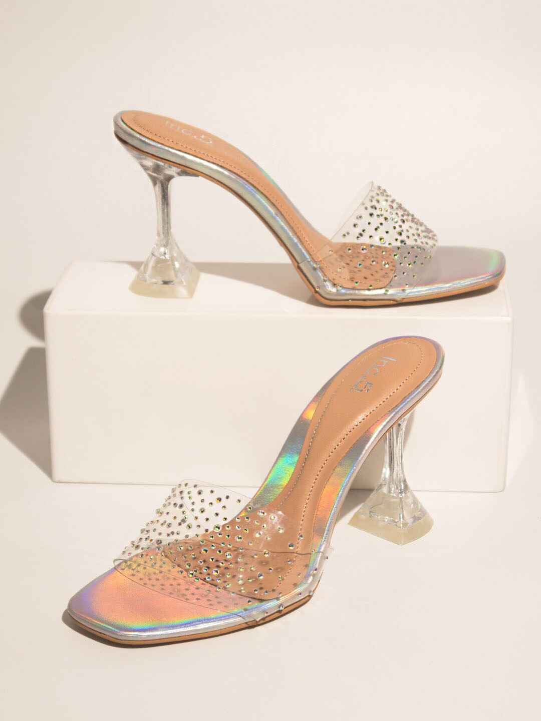 Buy Inc 5 Embellished Open Toe Slim Heels - Heels for Women 25832478 ...