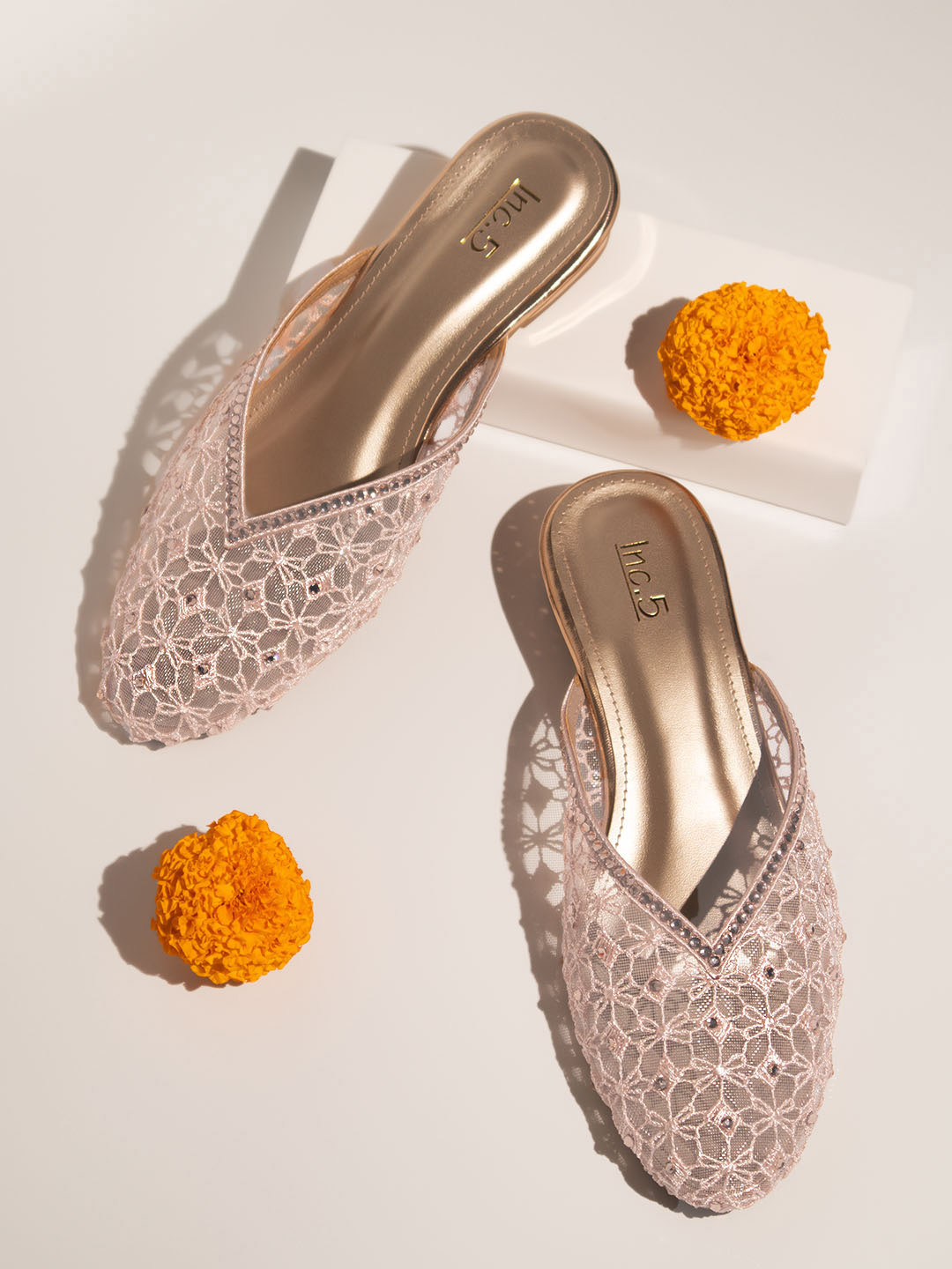 Buy Inc 5 Embellished Ethnic Block Mules - Heels for Women 25832522 ...