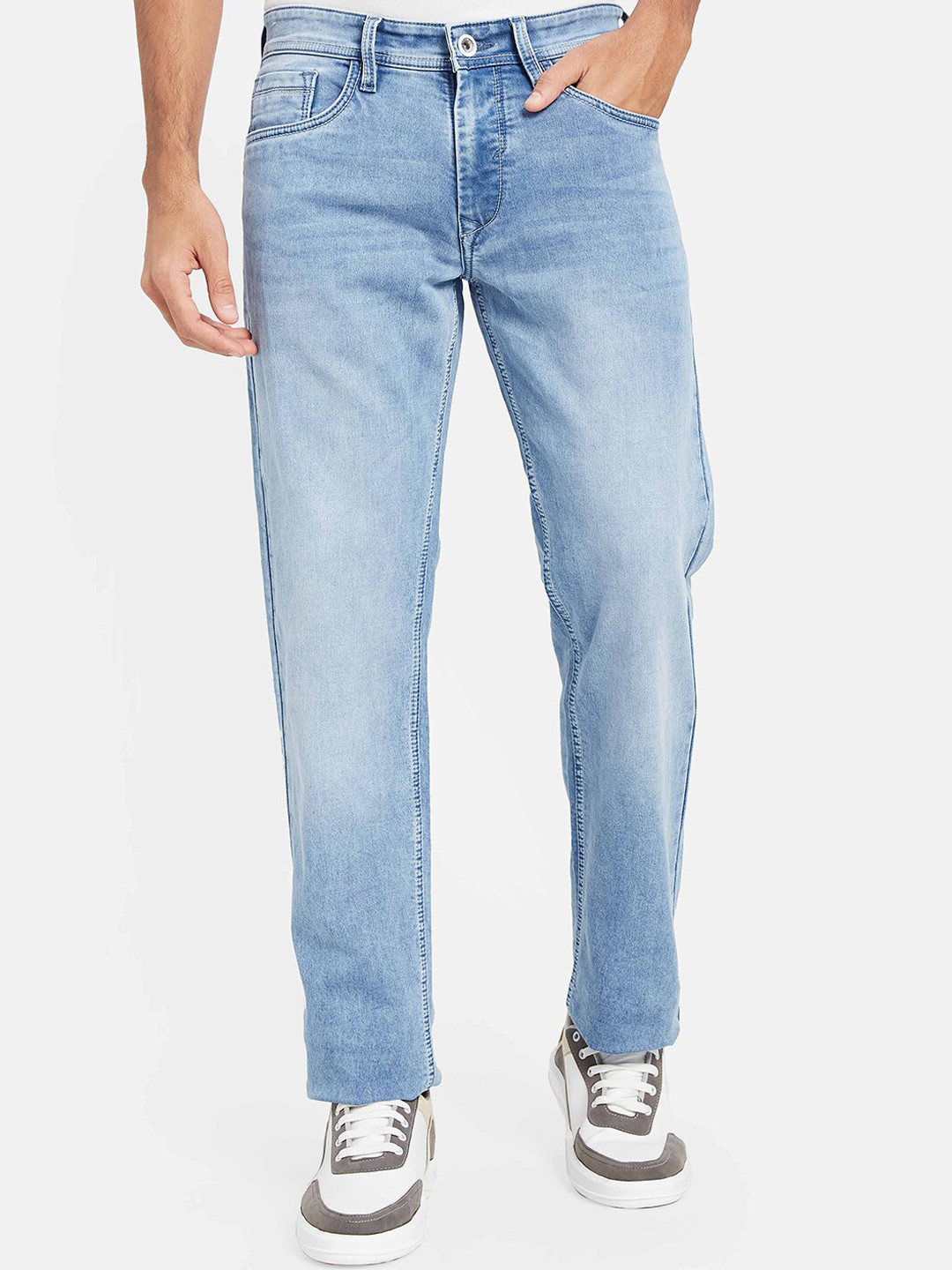 Buy Octave Men Straight Fit Light Fade Comfort Jeans - Jeans for Men ...