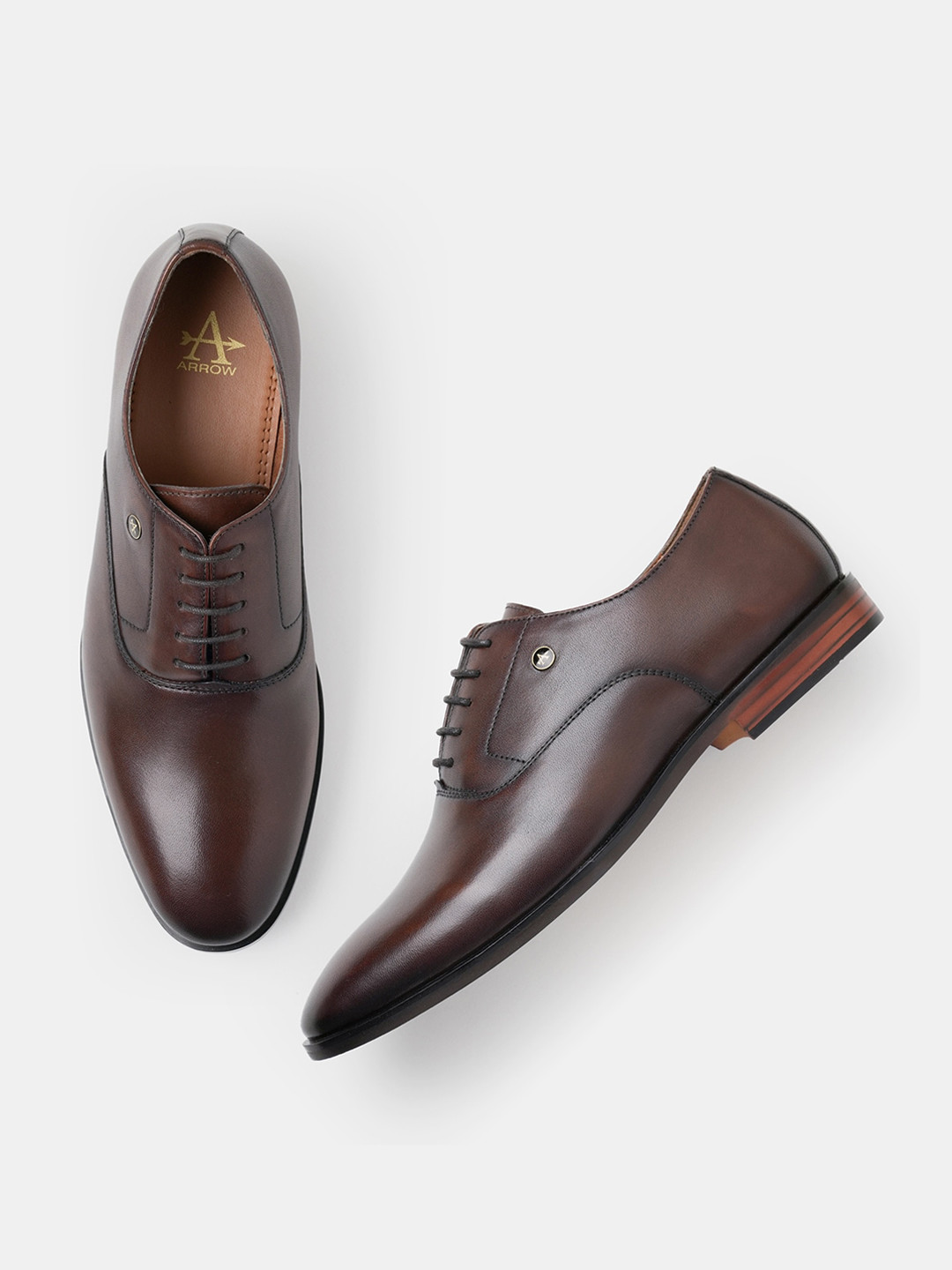 Buy Arrow Men PELICAN Leather Formal Oxfords - Formal Shoes for Men ...