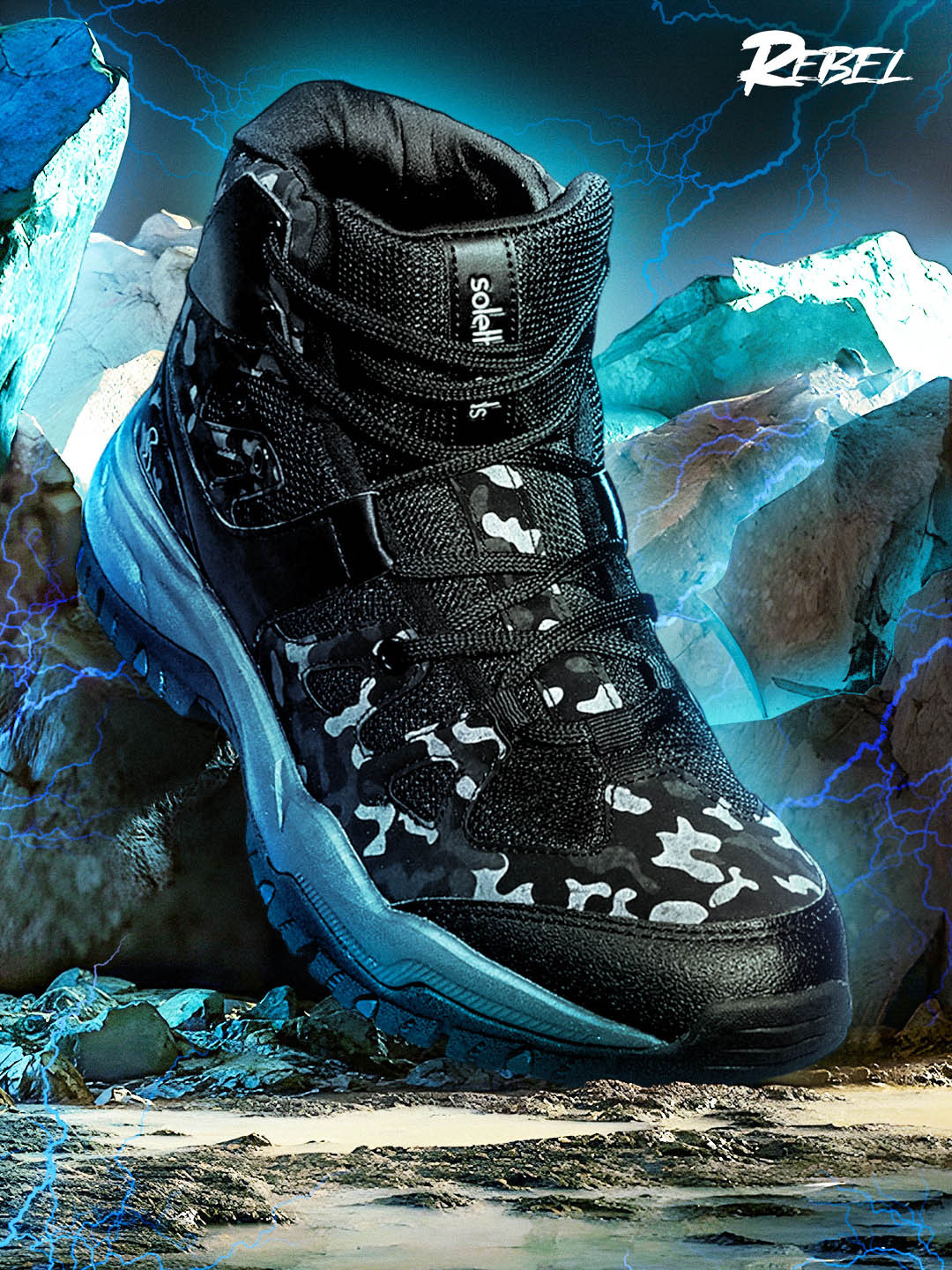 Buy SOLETHREADS REBEL Men FALCON Mesh High Top Rugged Rubber Sole ...