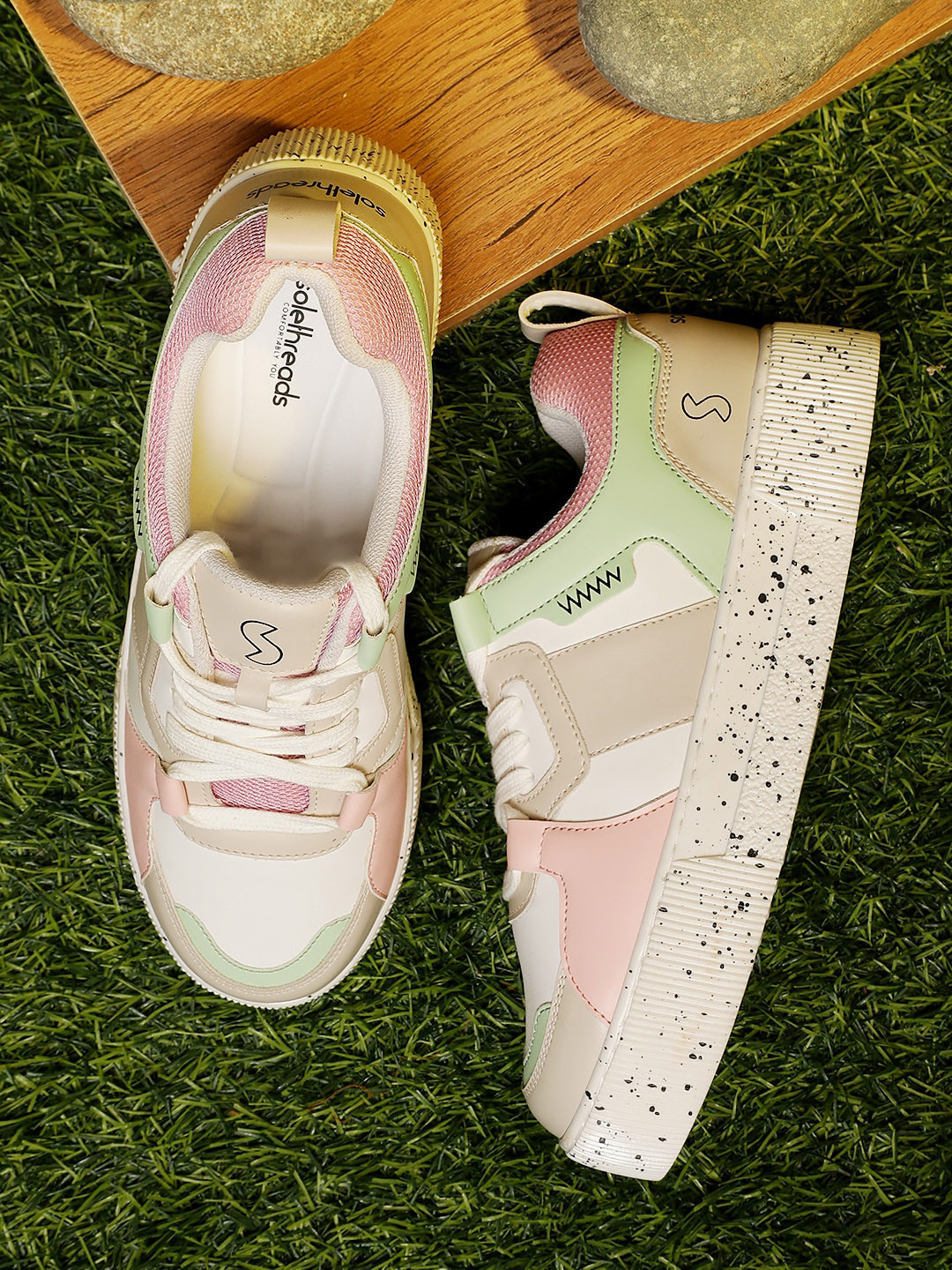 Buy Solethreads Women FANTASY Colourblocked Memory Foam Insole Sneakers ...