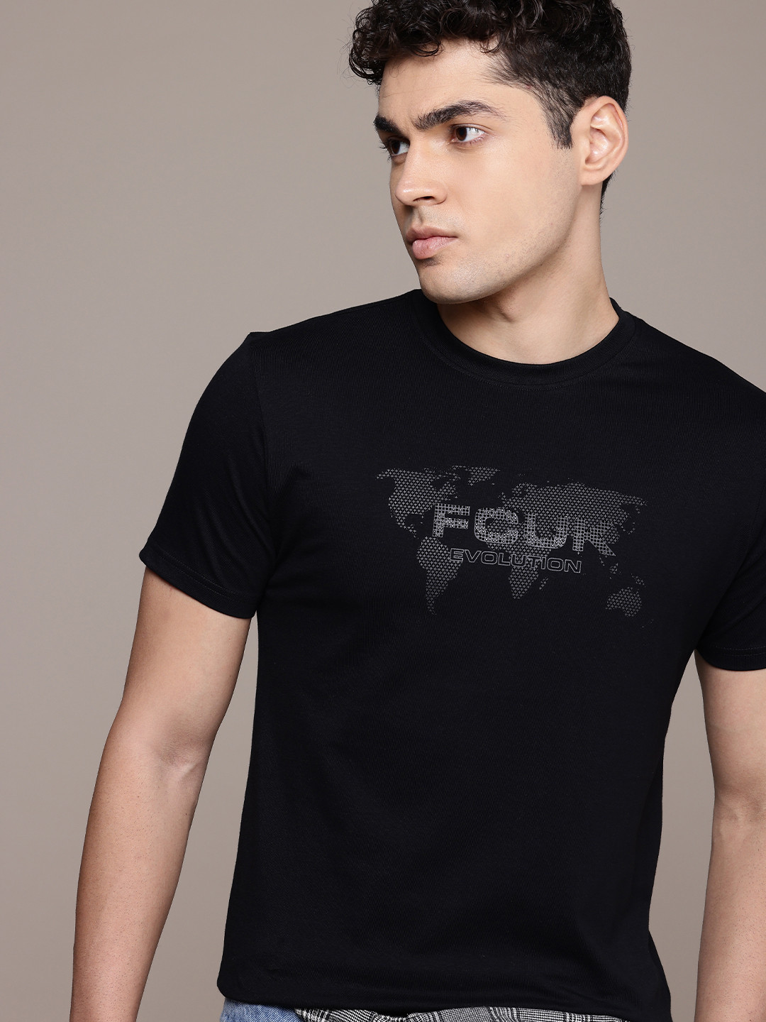 Buy FCUK Men Printed Embellished Pure Cotton T Shirt - Tshirts for Men ...