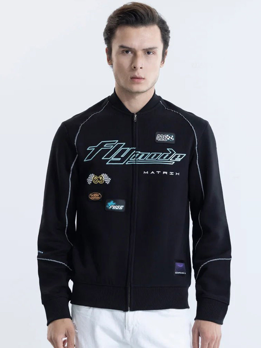 Buy Snitch Typography Printed Mandarin Collar Lightweight Pure Cotton ...