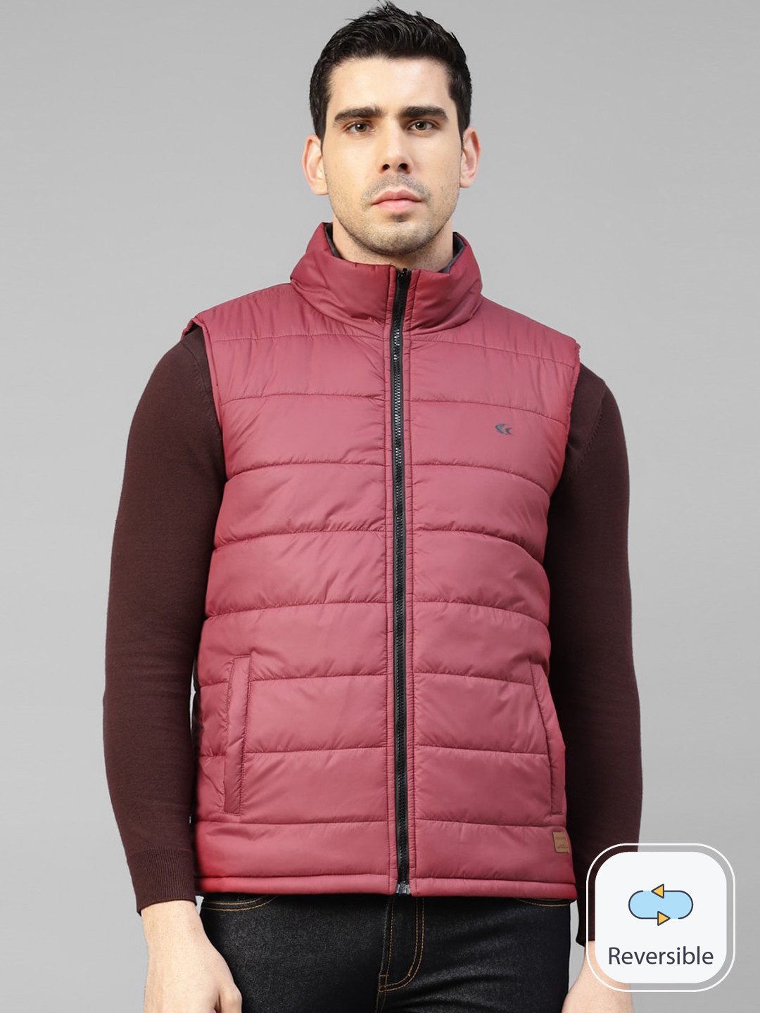 Buy Allen Cooper Stand Collar Sleeveless Reversible Water Repellent ...