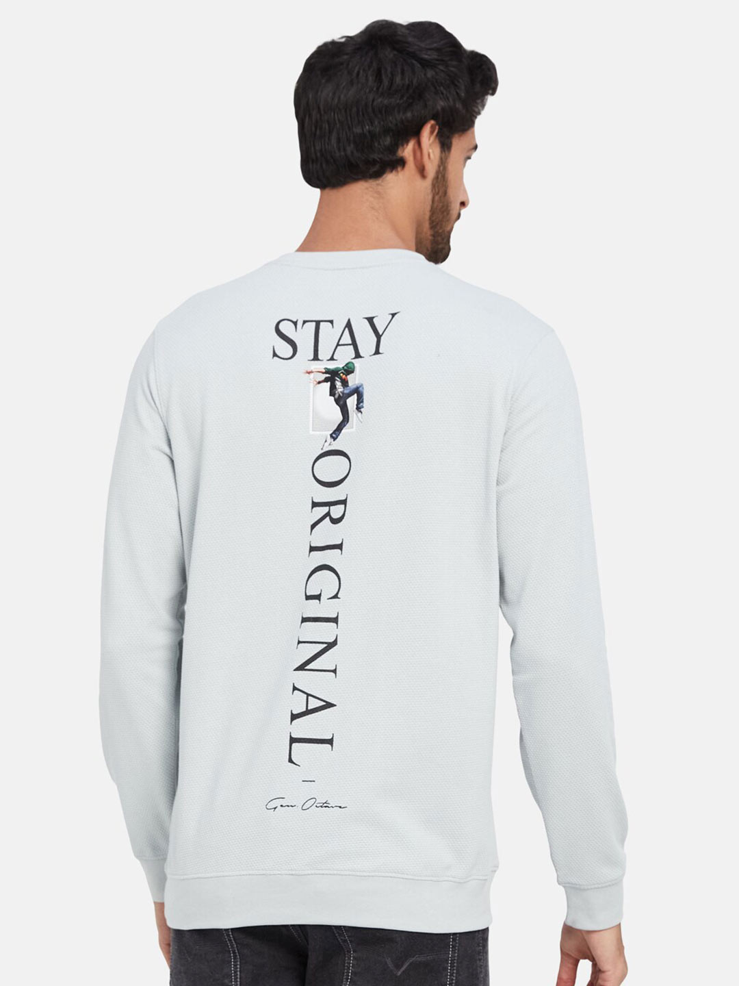 Buy Octave Typographic Printed Fleece Sweatshirt - Sweatshirts for Men ...