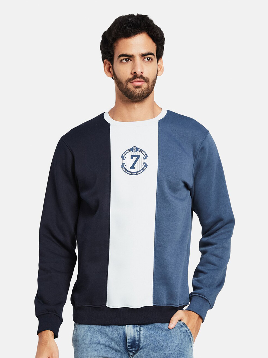 Buy Octave Colourblocked Fleece Sweatshirt - Sweatshirts for Men ...
