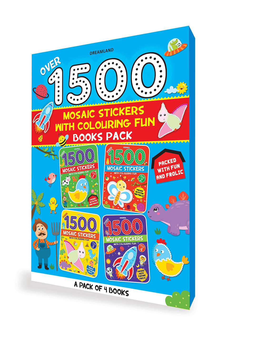 Buy Dreamland Set Of 4 1500 Mosaic Sticker Books - Learning And ...