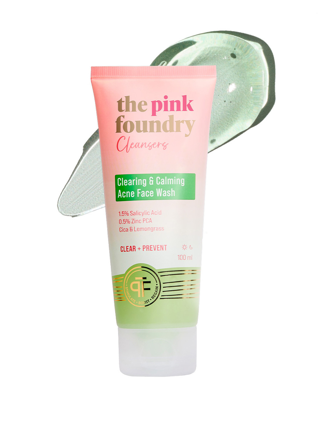 Buy The Pink Foundry Cleansers Clearing & Calming Acne Face Wash 100ml ...