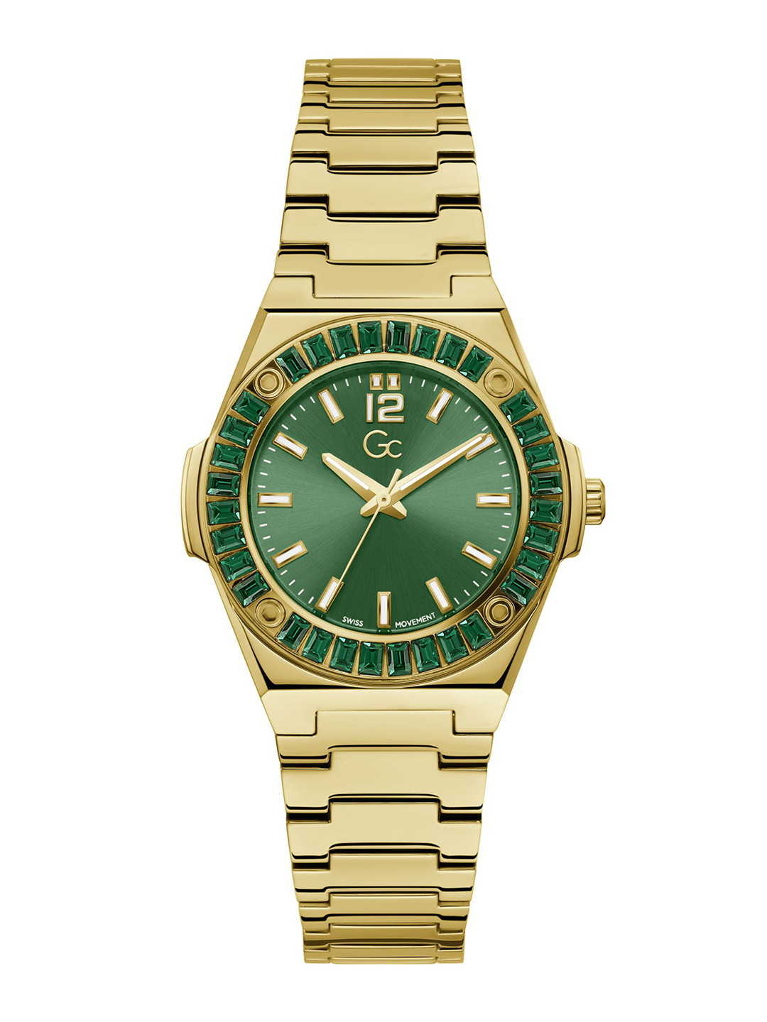 Buy GC GUESS COLLECTION Idol Lady Green Round Dial Women Quartz Analog ...