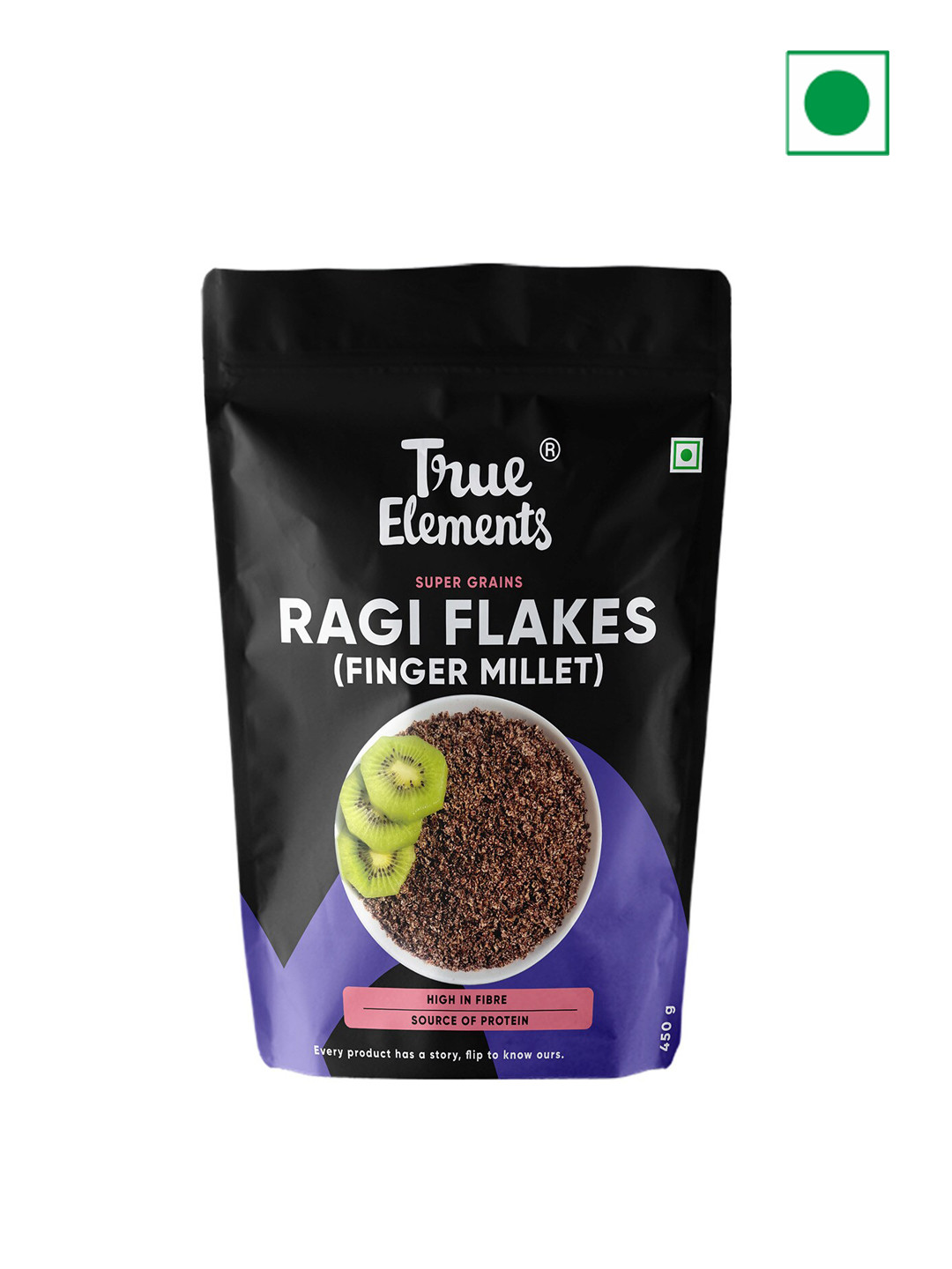 Buy True Elements Plain Ragi Flakes 450 G - Cereal And Muesli for ...