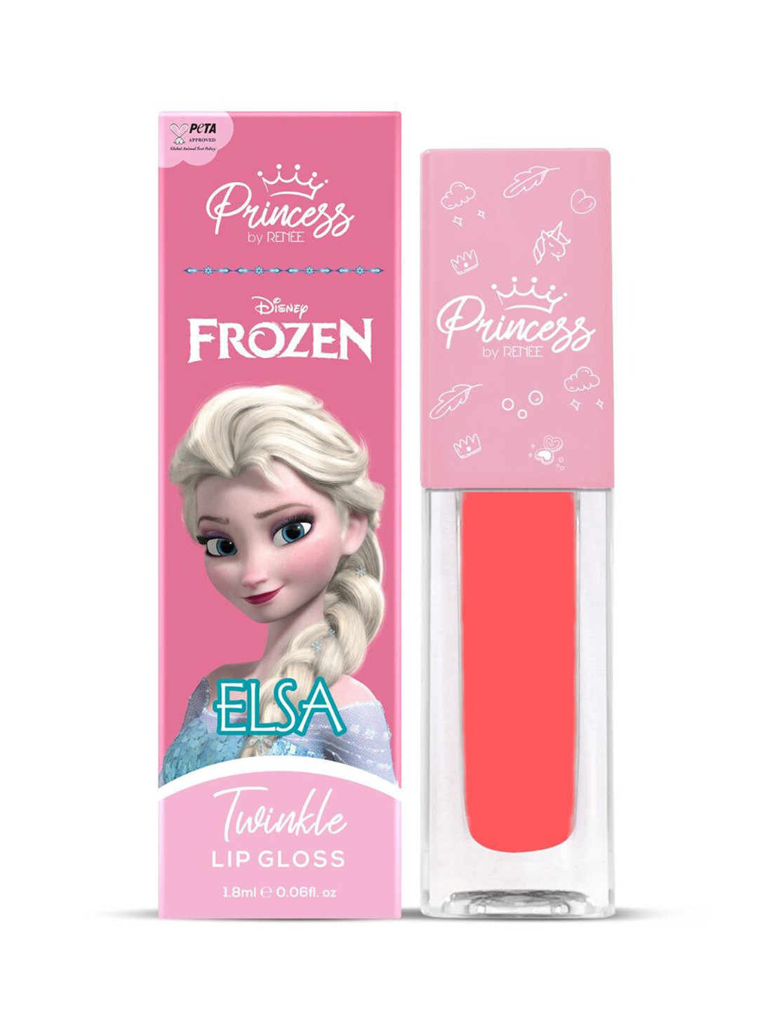 Buy Renee Princess Disney Frozen Twinkle Lip Gloss 1.8ml Elsa Pink ...