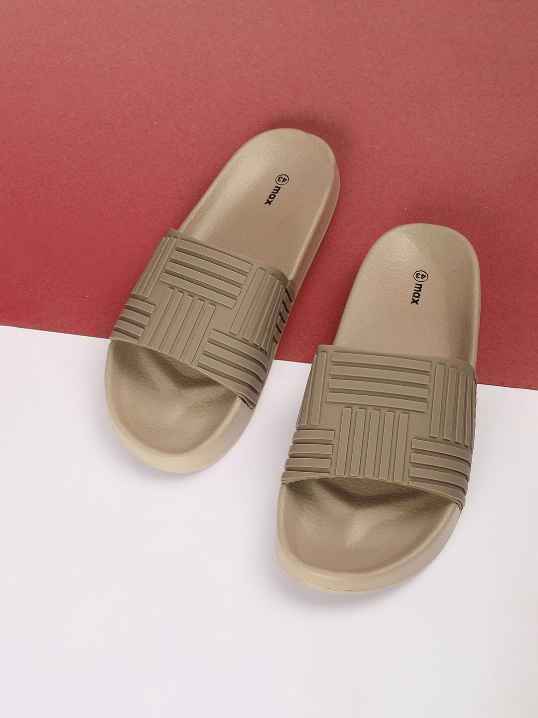 Buy Max Men Textured Sliders - Flip Flops for Men 25885728 | Myntra