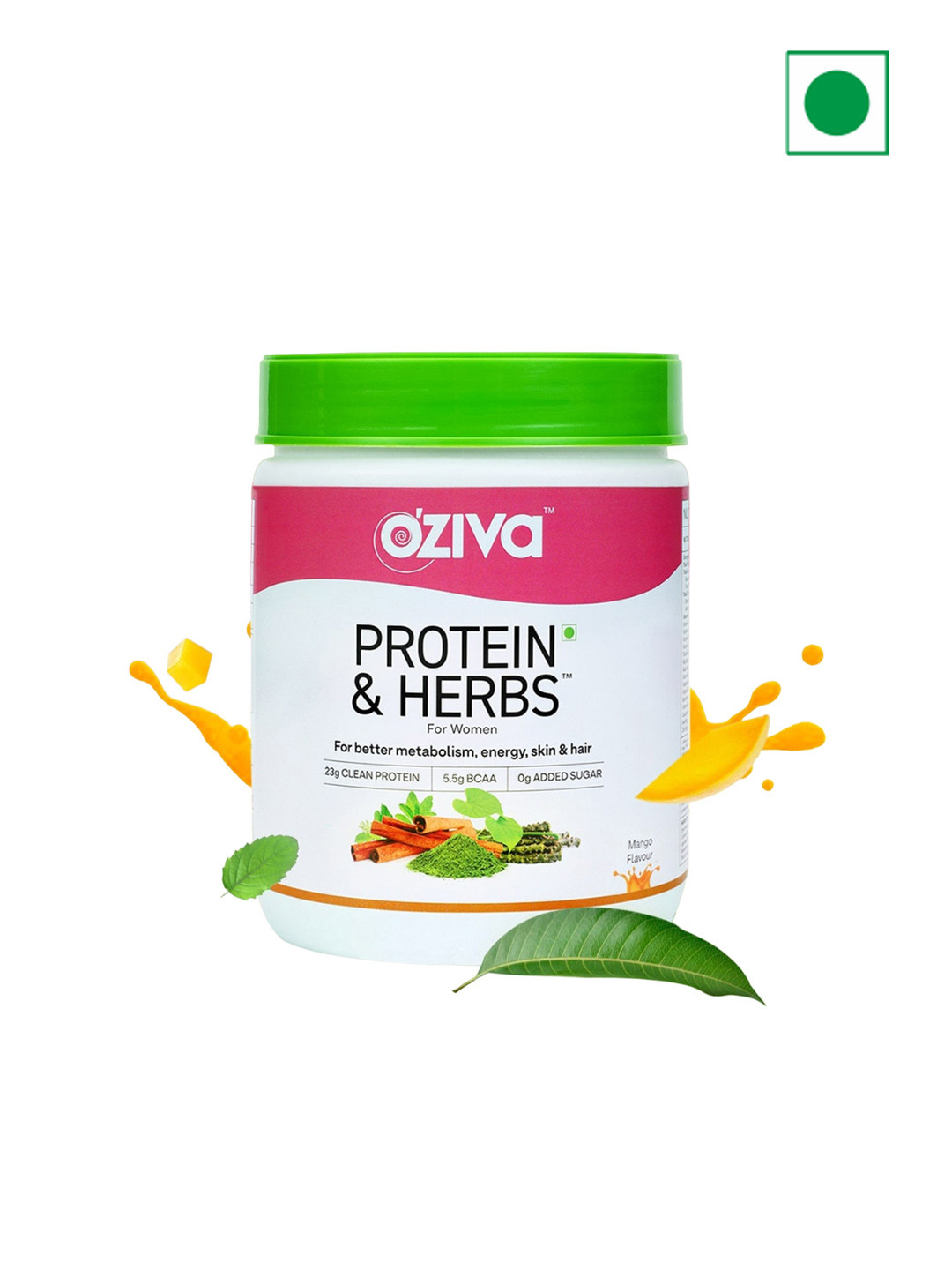 Buy OZiva Protein & Herbs Powder For Weight Control 500g Mango Flavor ...