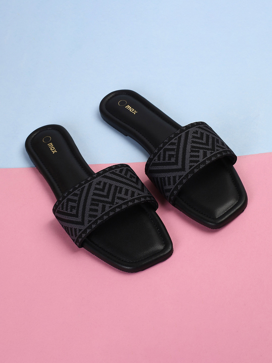 Buy Max Woven Design Open Toe Flats - Flats for Women 25886462 | Myntra
