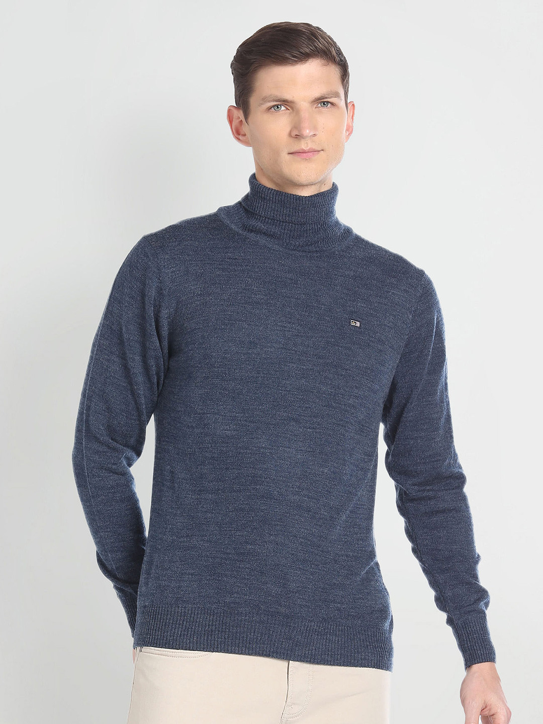 Buy Arrow Sport Turtle Neck Pullover Acrylic Wool Sweater - Sweaters ...