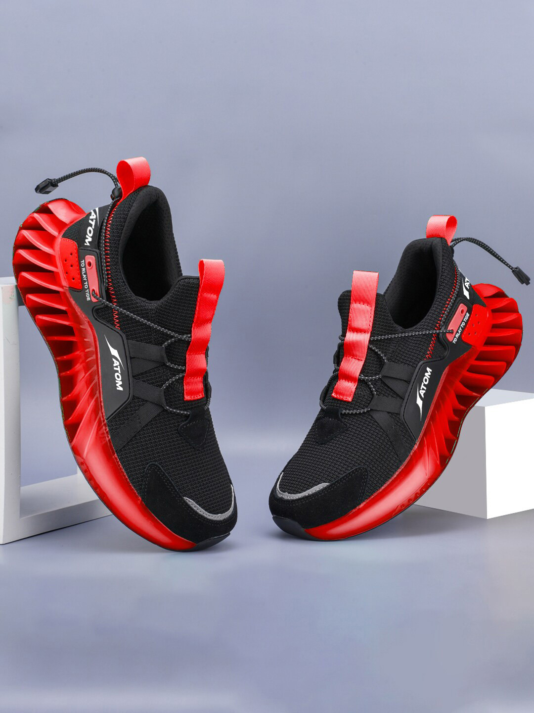 Buy Atom Men Good Vibes Textured Flyknit Sneakers - Casual Shoes for ...