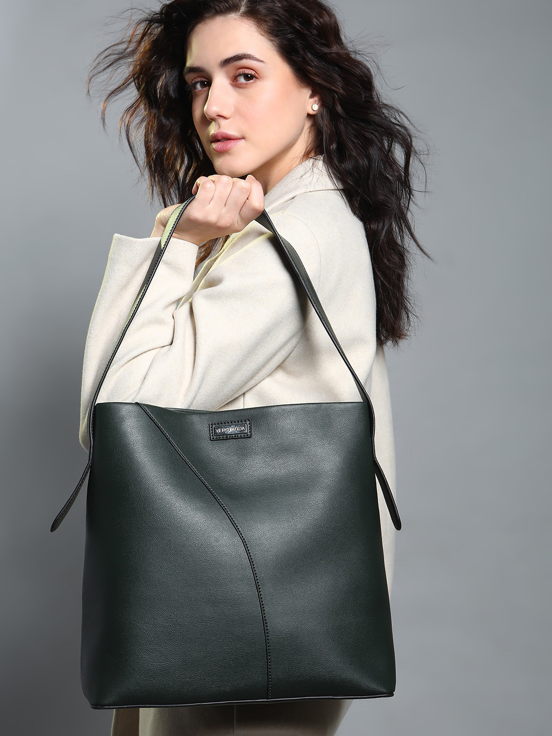 Buy Vero Moda Textured Structured Shoulder Bag - Handbags for Women ...
