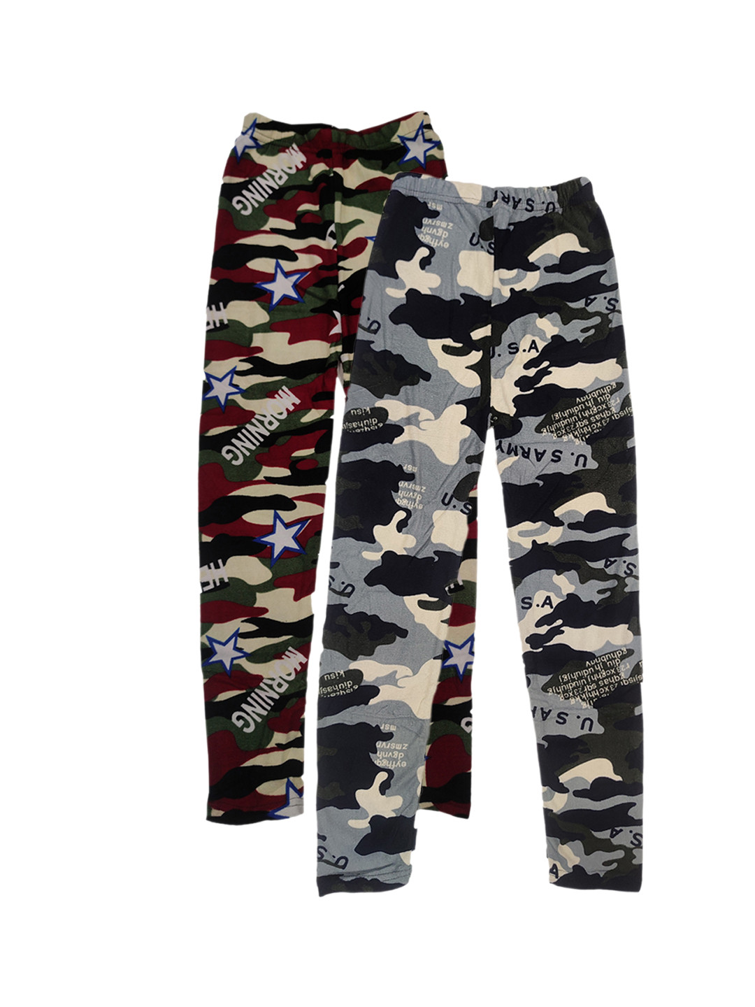 Buy BAESD Girls Pack Of 2 Camouflage Printed Track Pants - Track Pants ...