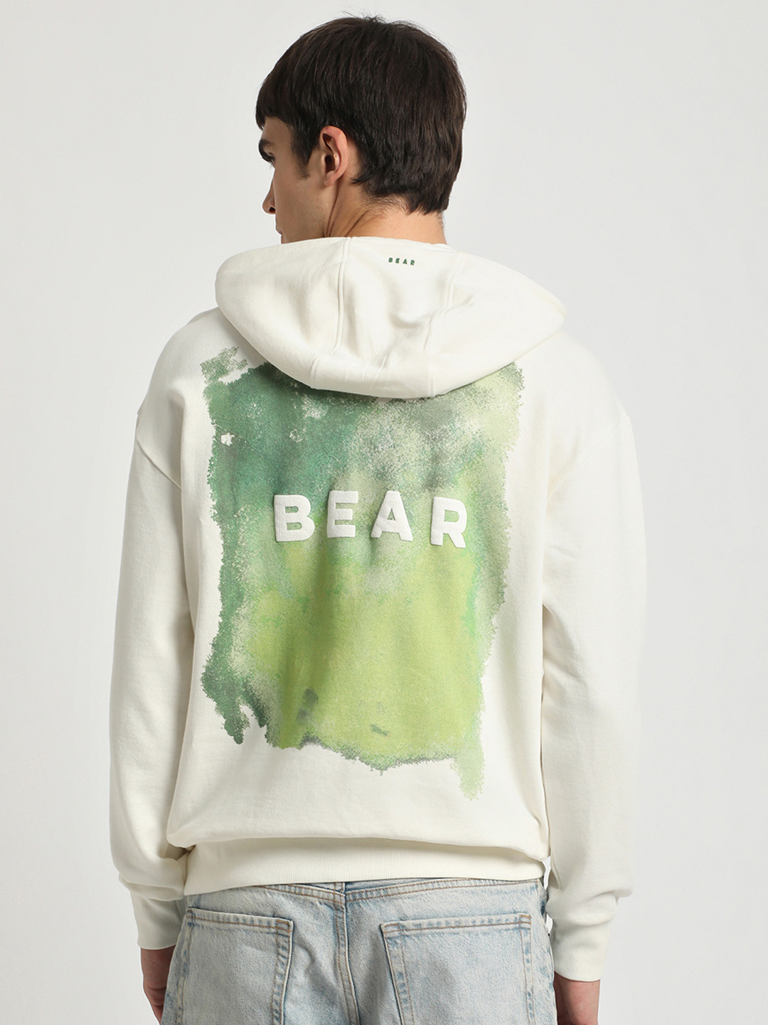 Buy THE BEAR HOUSE Typography Printed Hooded Pure Cotton Pullover ...