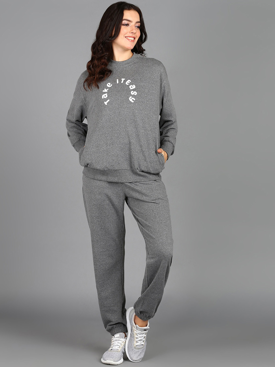 Buy The Roadster Lifestyle Co. Typography Printed Terry Tracksuit ...