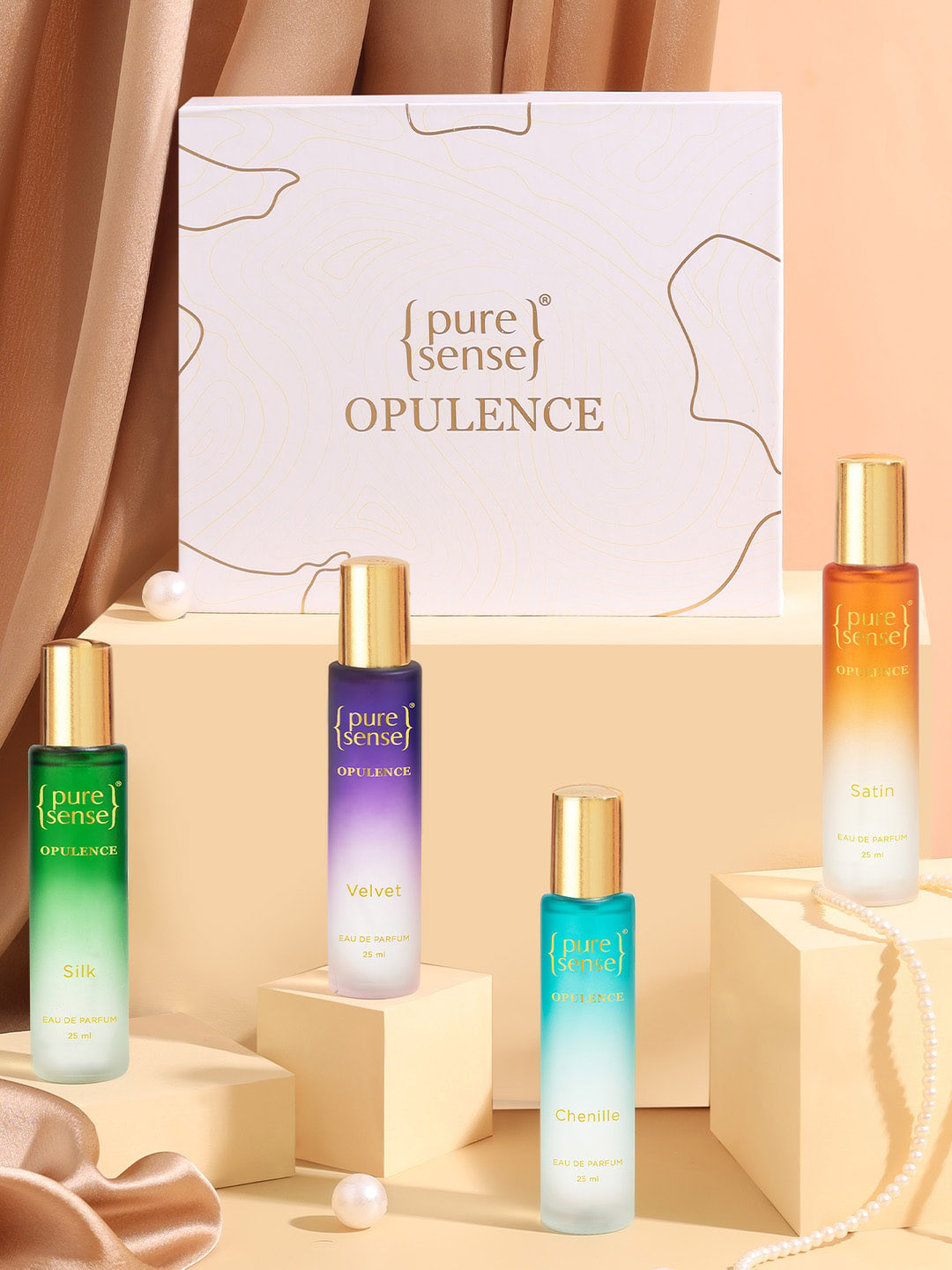 Buy Pure Sense Opulence Perfume Gift Set Silk + Velvet + Satin ...
