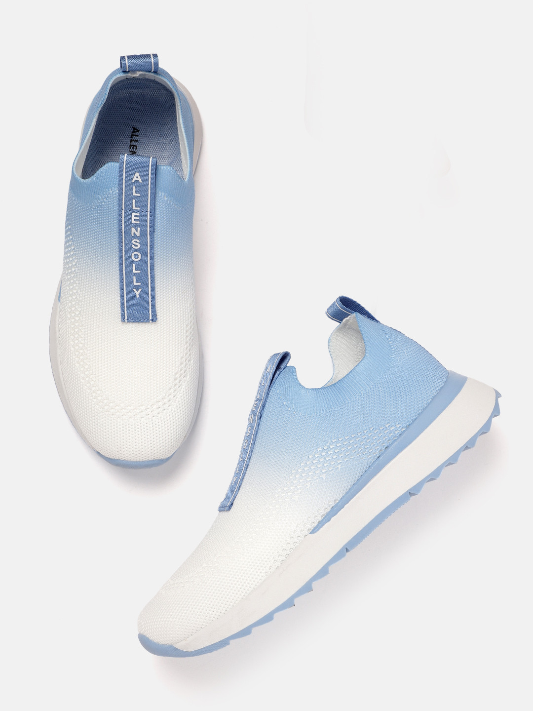 Buy Allen Solly Women Woven Design Round Toe Slip On Sneakers With ...