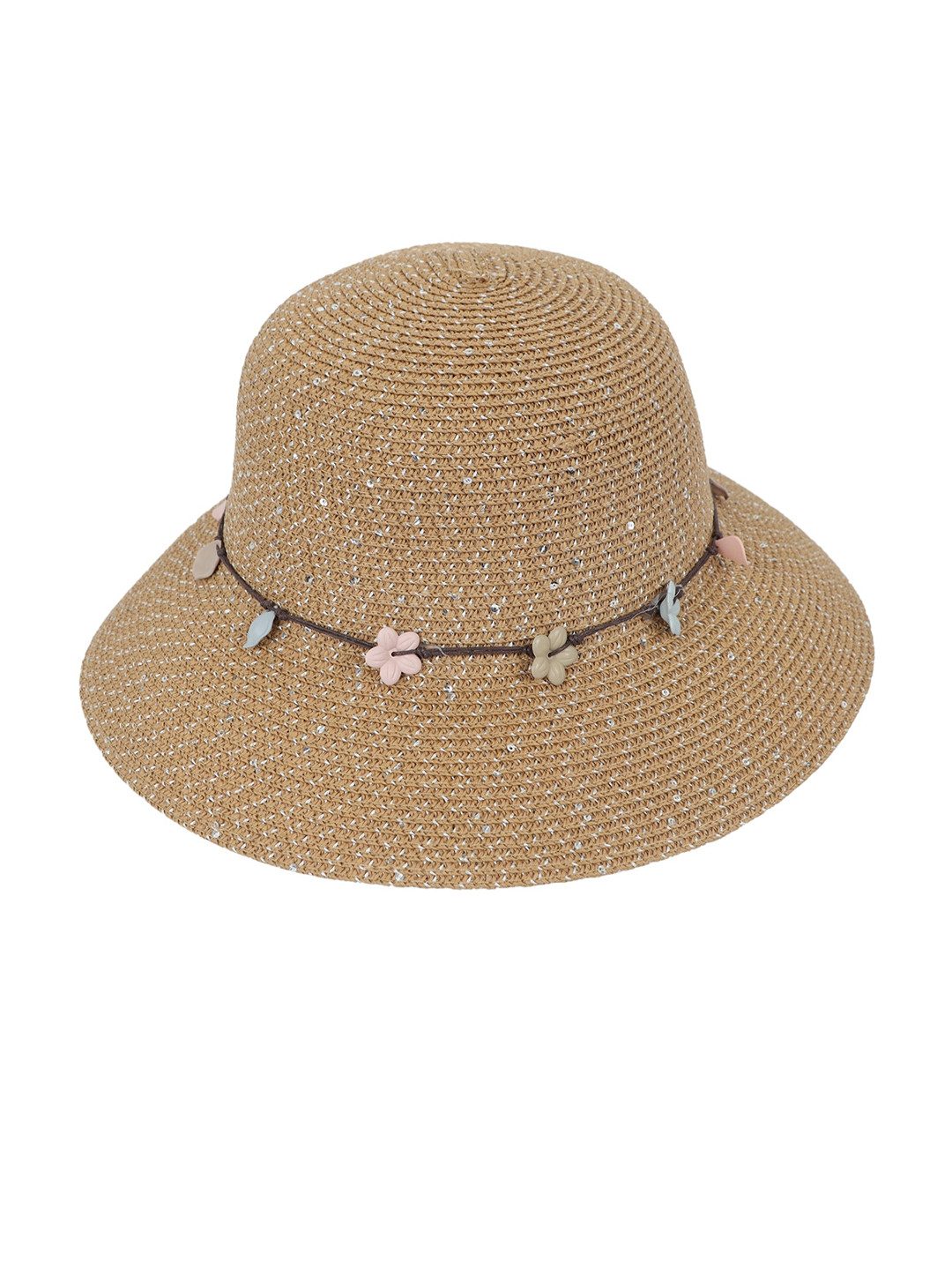 Buy FabSeasons Self Design Sequinned Lightweight Sun Hat With Charm ...