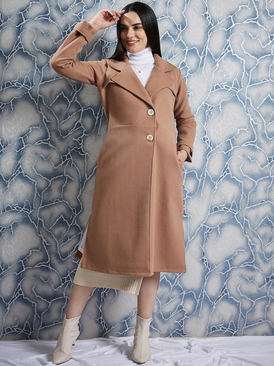 Buy Athena Single Breasted Woollen Trench Coat - Coats for Women ...