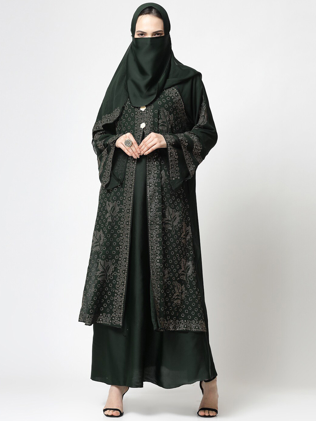 Buy KLOTTHE Embellished Burqa With Scarves - Burqas for Women 25914230 ...