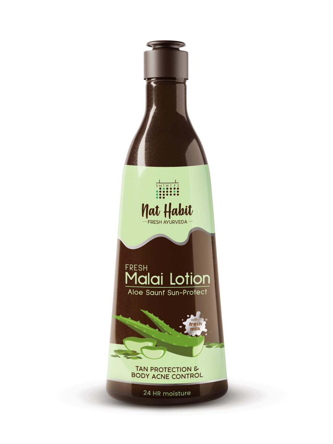 Buy Nat Habit Fresh Malai Lotion With Aloe Sauf Sun Protect 250g - Body ...