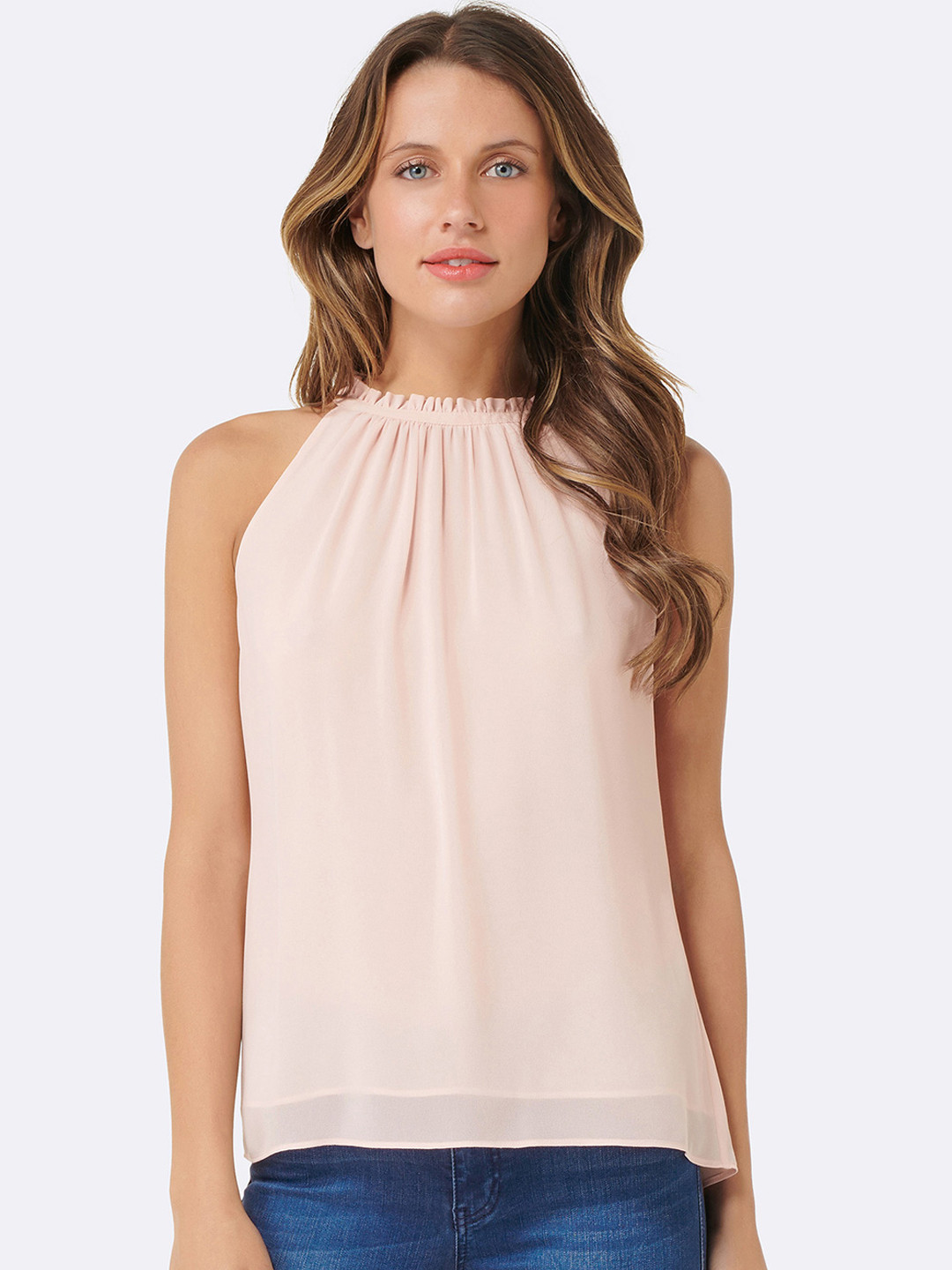 Buy Forever New Women Pink Solid Top - Tops for Women 2591543 | Myntra