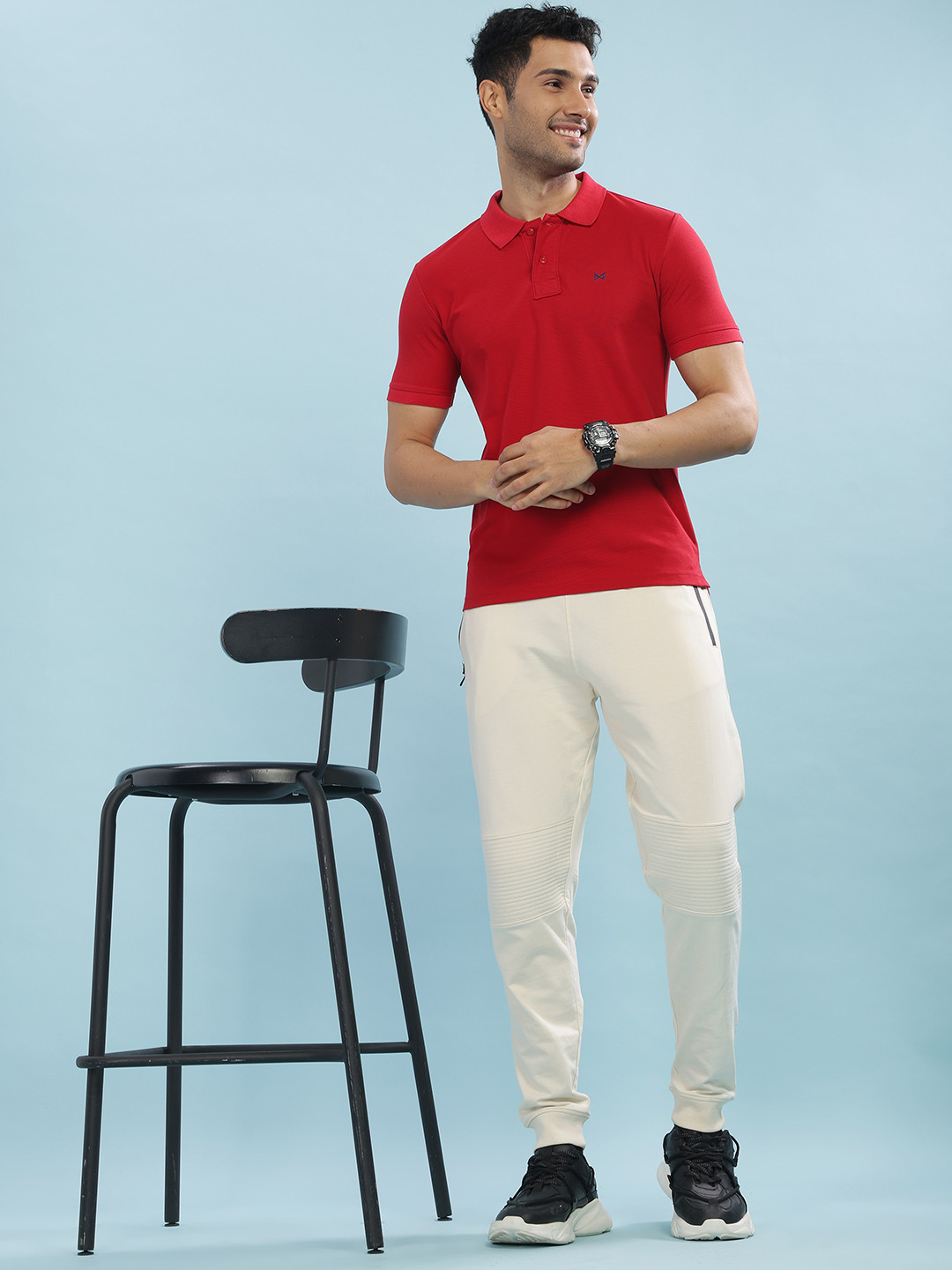 Buy Force NXT Men Solid Super Combed Cotton Polo T Shirt - Tshirts for ...