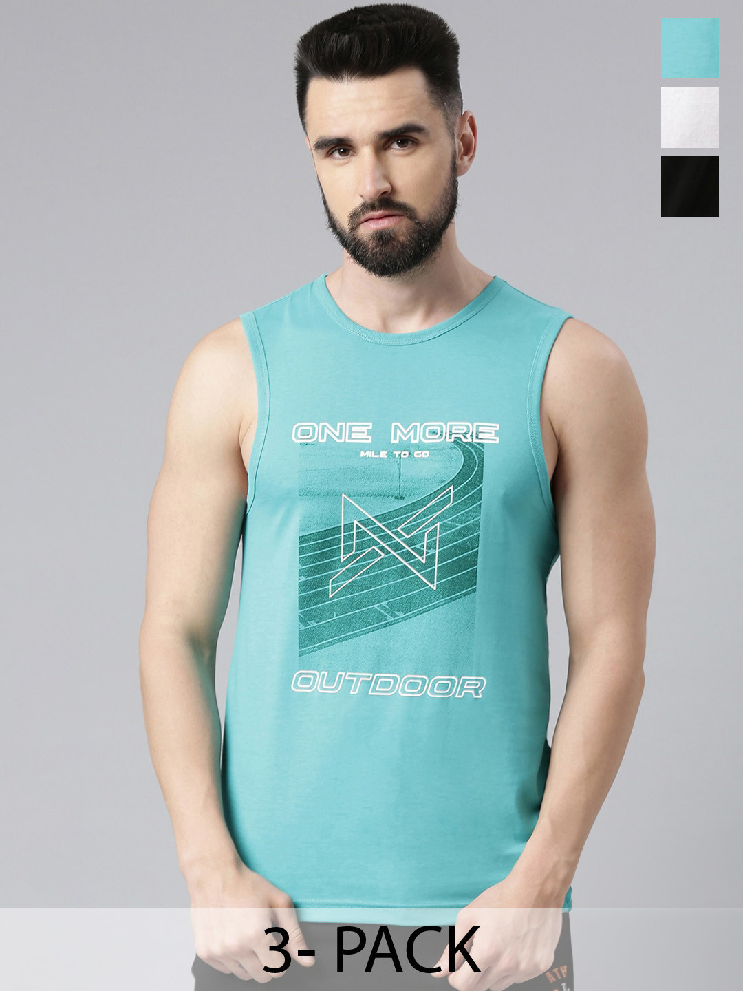 Buy Force NXT Pack Of 3 Printed Anti Viral Anti Odour Cool Muscle Tee ...