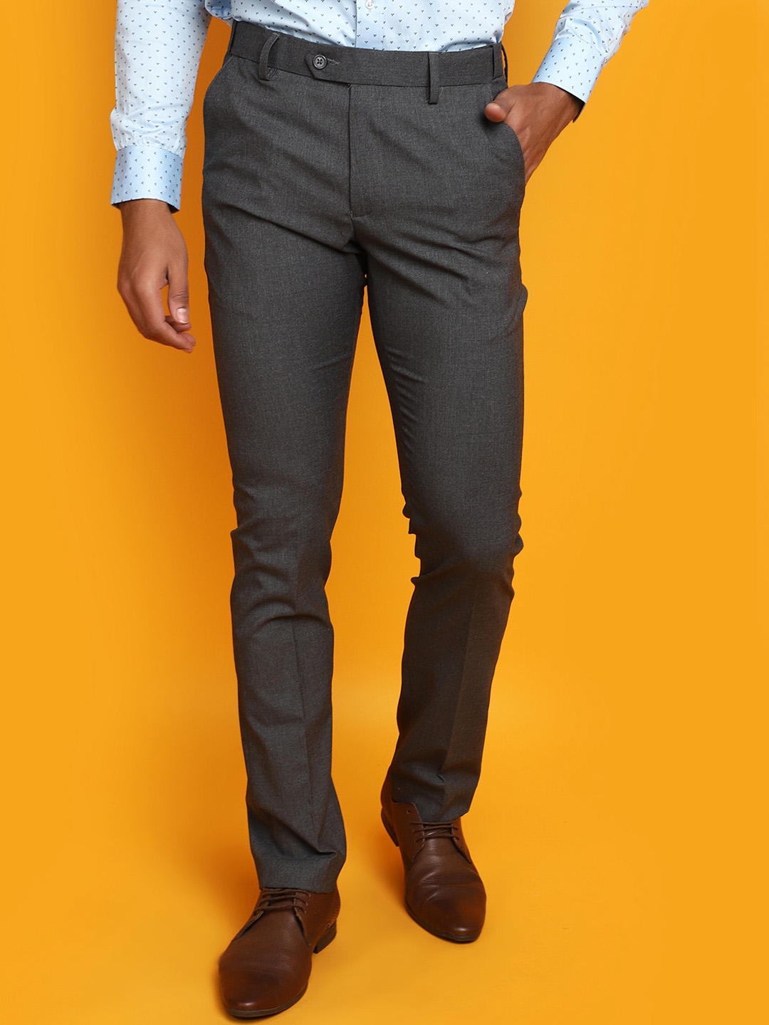 Buy J White By Vmart Men Slim Fit Formal Trousers Trousers For Men 25917728 Myntra