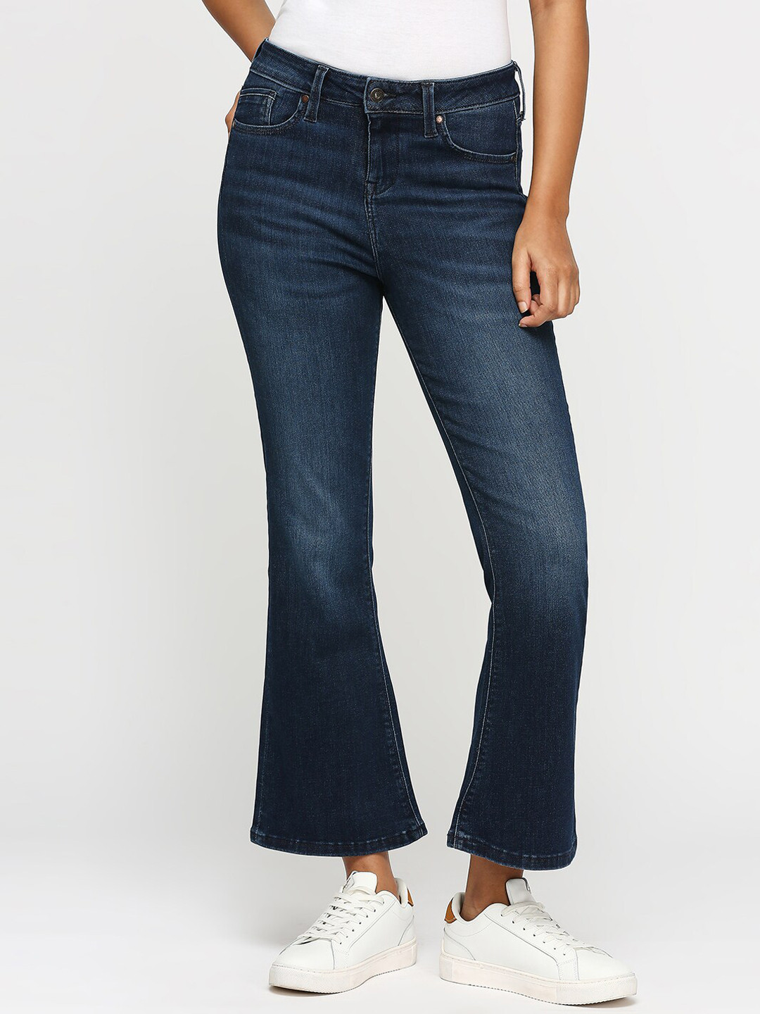 Buy Pepe Jeans Women Bootcut High Rise Light Fade Stretchable Jeans ...