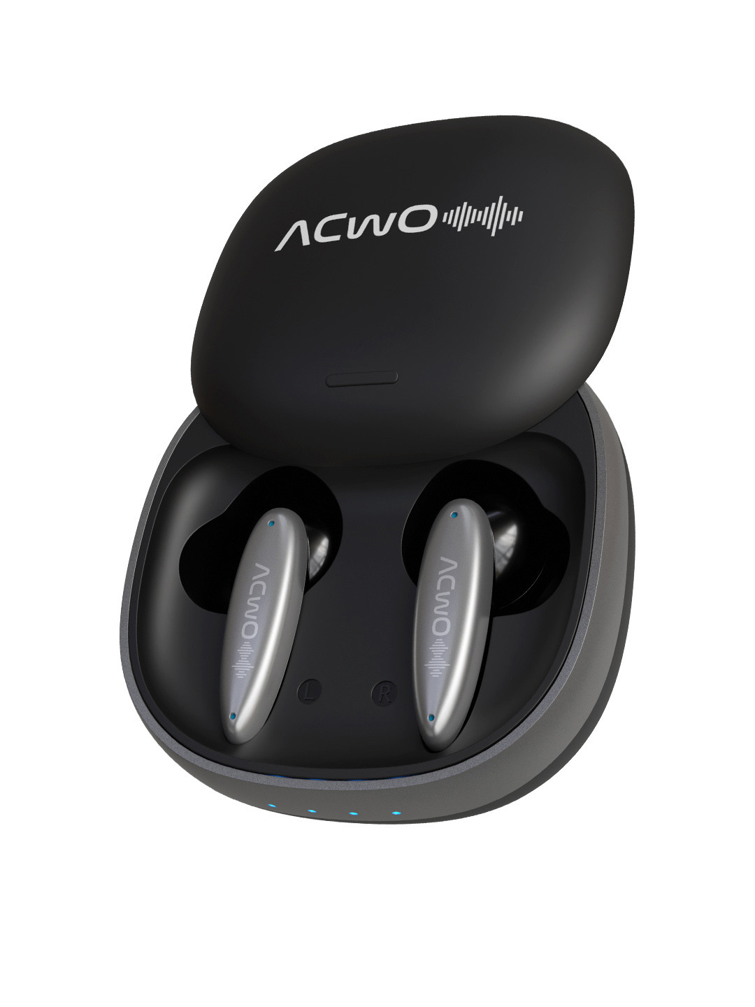 Buy ACwO DwOTS 717 Charcoal Black 52Hrs Playtime Slide & Connect 4 Mics ...
