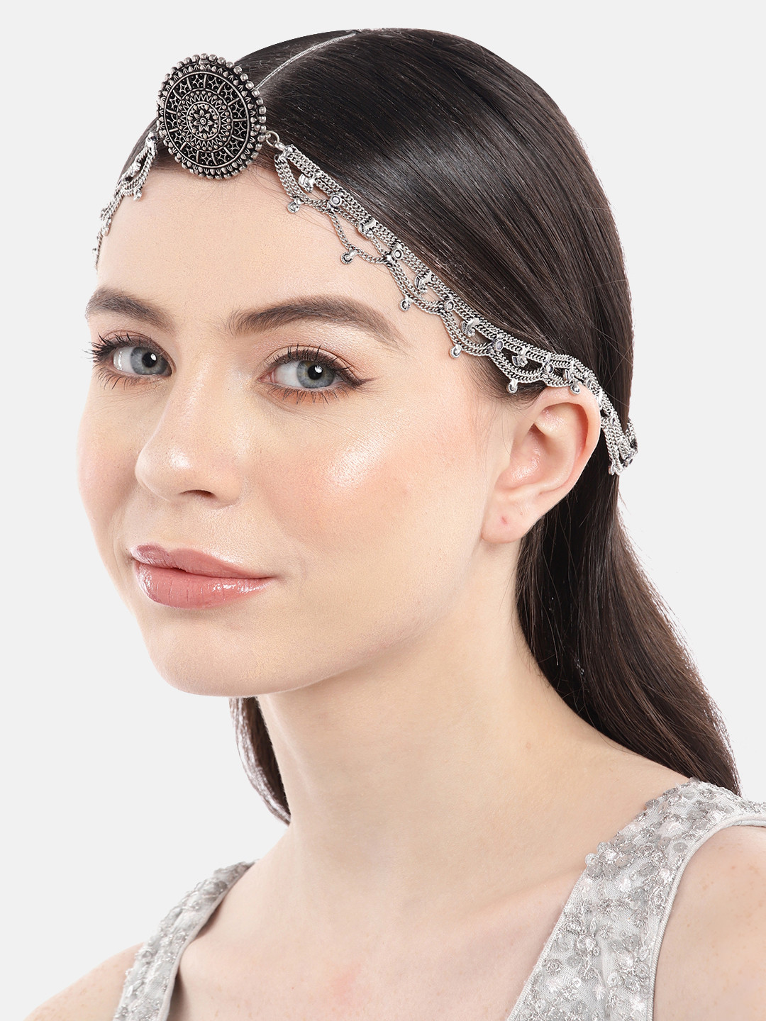 Buy Anouk Women Sterling Silver Mathpatti - Head Jewellery for Women ...