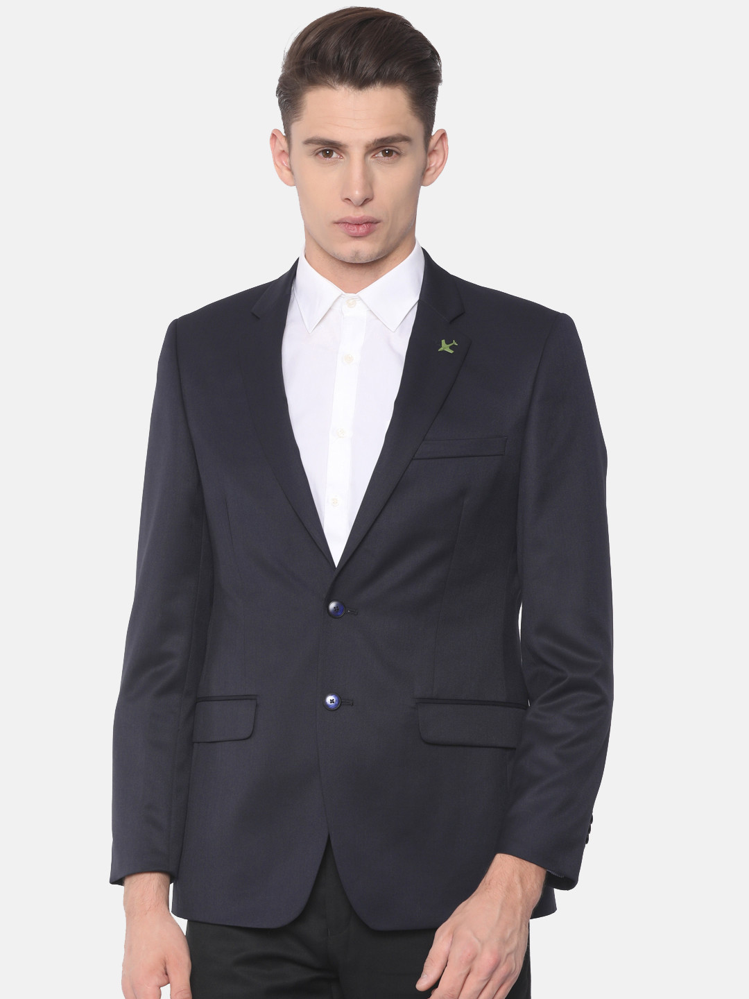 Buy Raymond Blue Contemporary Fit Single Breasted Formal Blazer ...