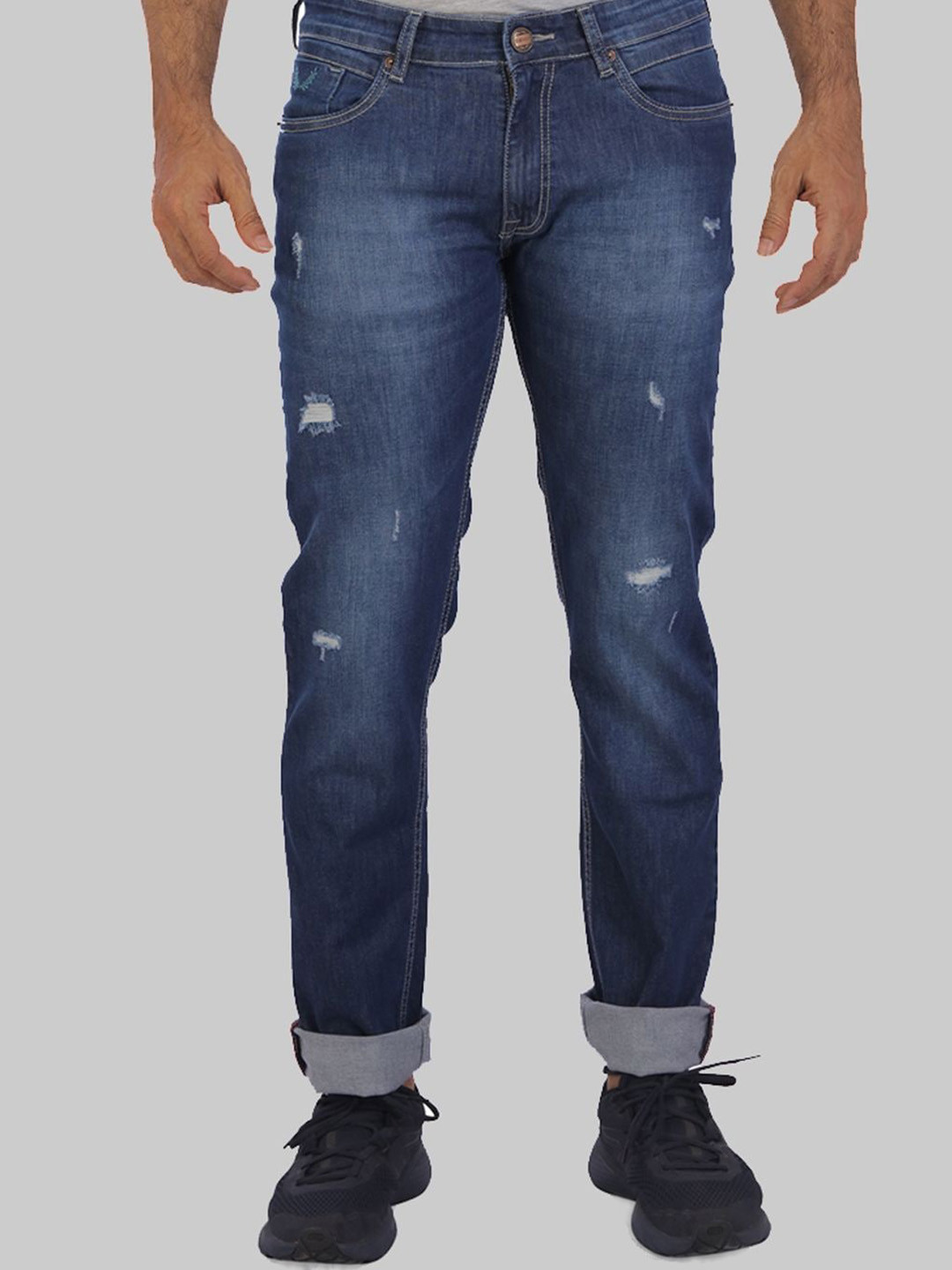 Buy ROCKING SWAMY Men Slim Fit Mid Rise Light Fade Stretchable Cotton ...