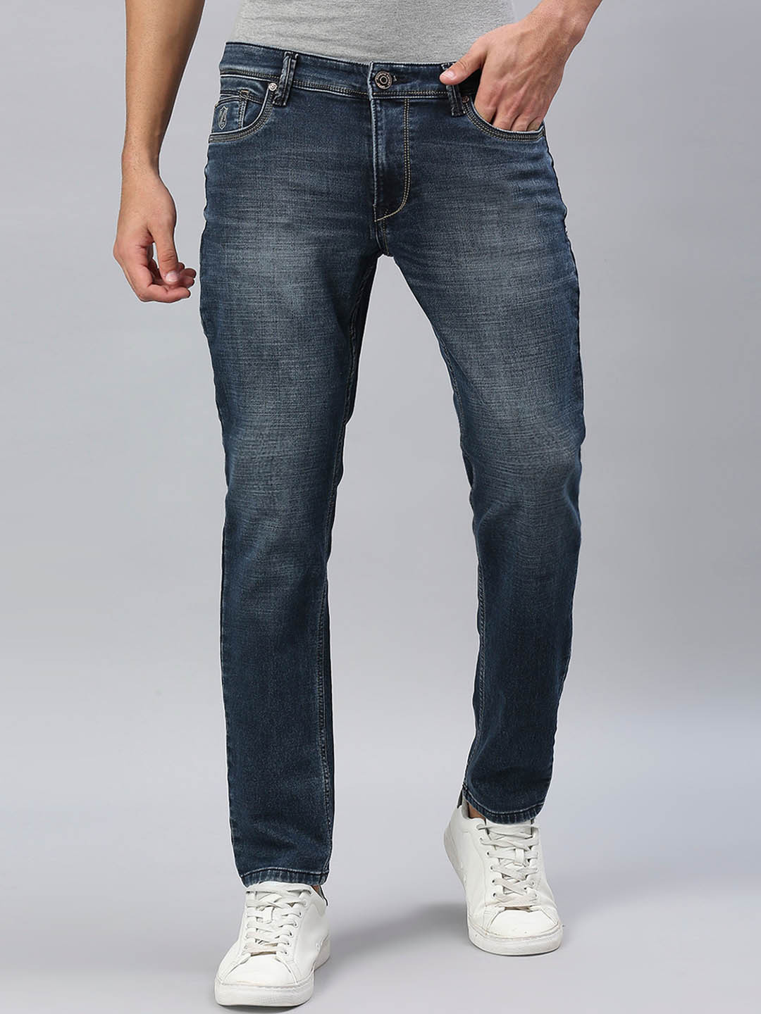 Buy ROCKING SWAMY Men Slim Fit Mid Rise Heavy Fade Stretchable Cotton ...