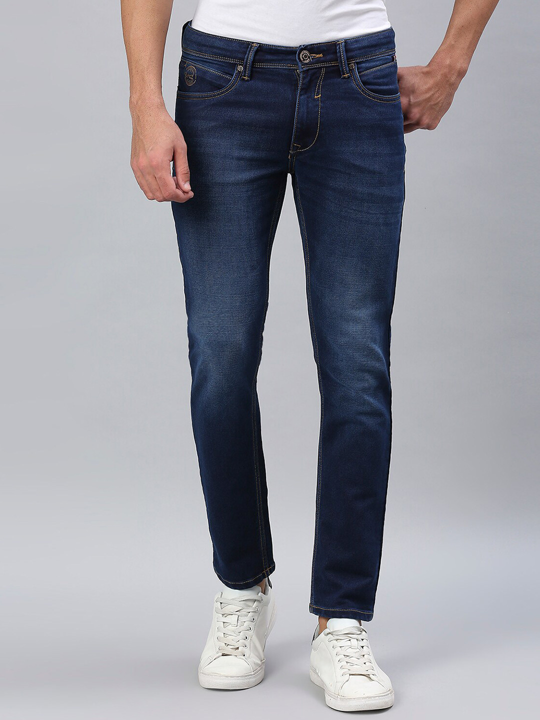 Buy ROCKING SWAMY Men Slim Fit Mid Rise Light Fade Stretchable Cotton ...