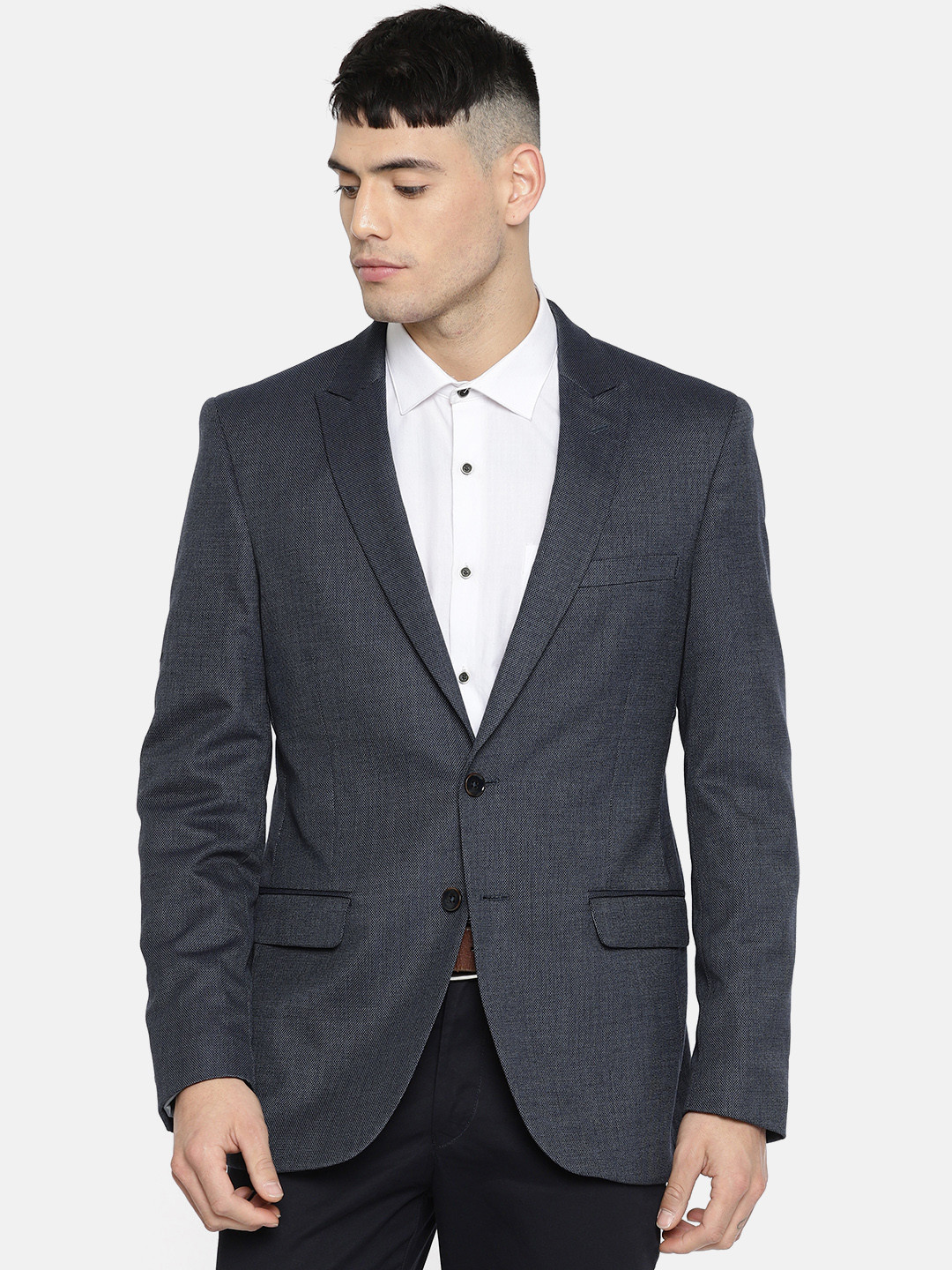Buy Raymond Blue Single Breasted Casual Blazer - Blazers for Men ...